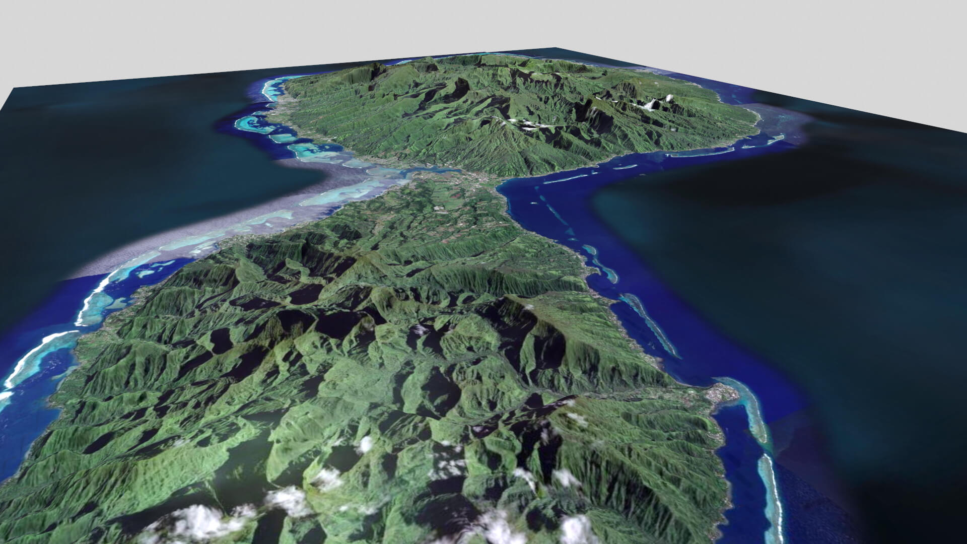 Tahiti Island in French Polynesia - 3D Model by clickshop3d