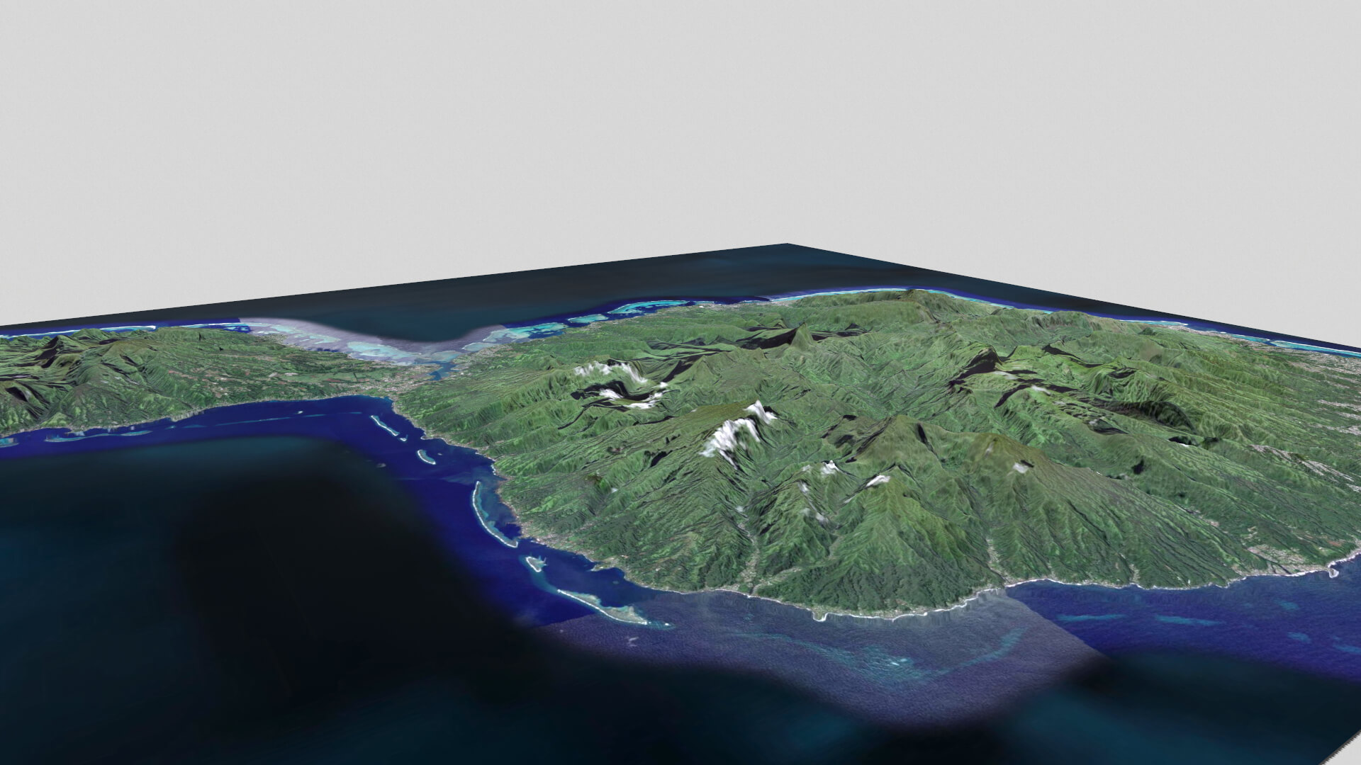 Tahiti Island in French Polynesia - 3D Model by clickshop3d