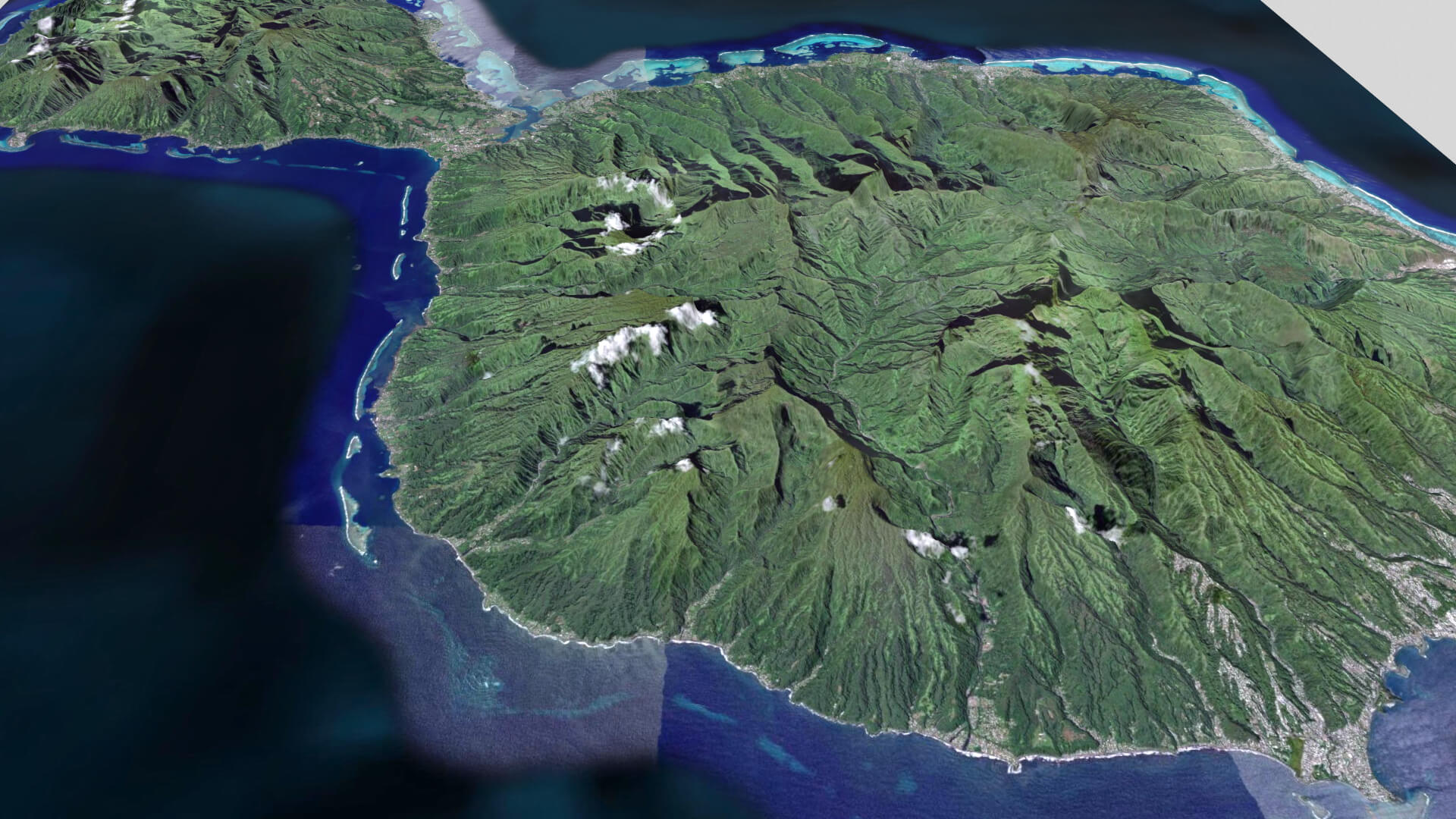 Tahiti Island in French Polynesia - 3D Model by clickshop3d