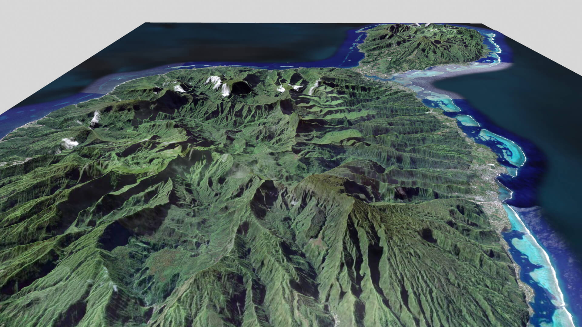 Tahiti Island in French Polynesia - 3D Model by clickshop3d