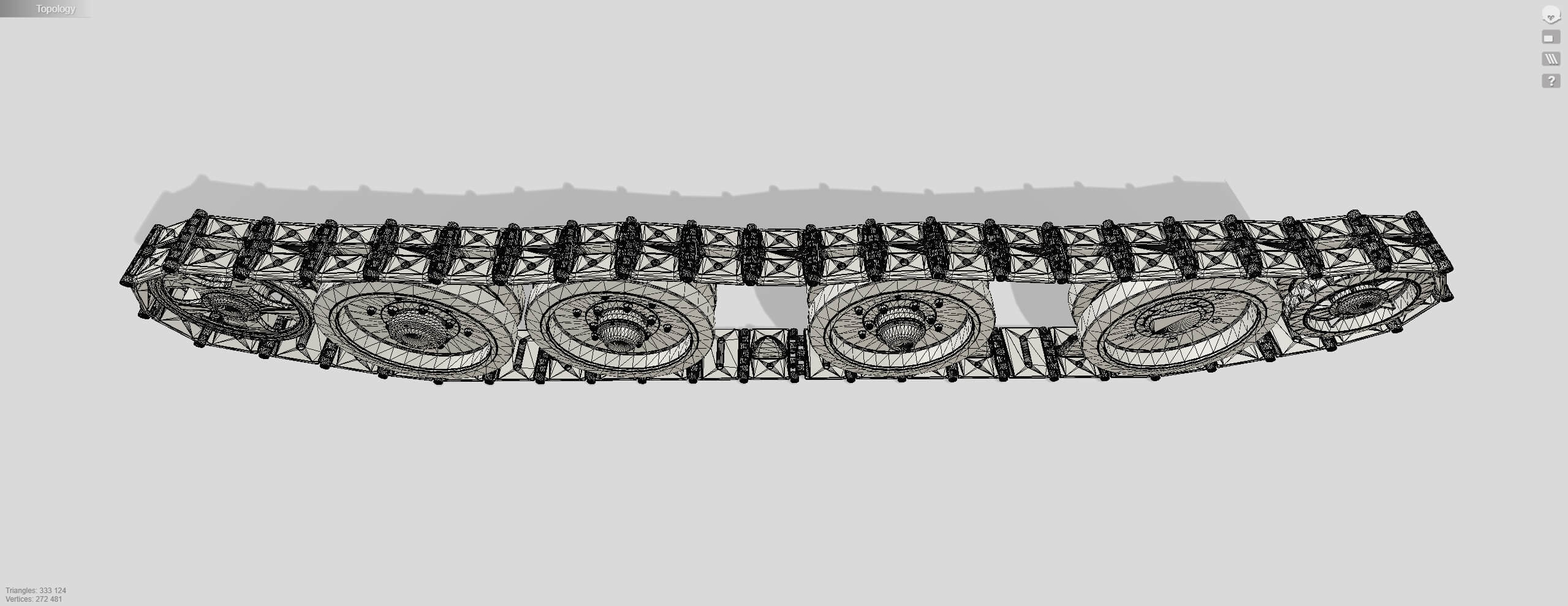 Tank Tracks Crawler tracks rollers mine trawls - 3D Model by clickshop3d