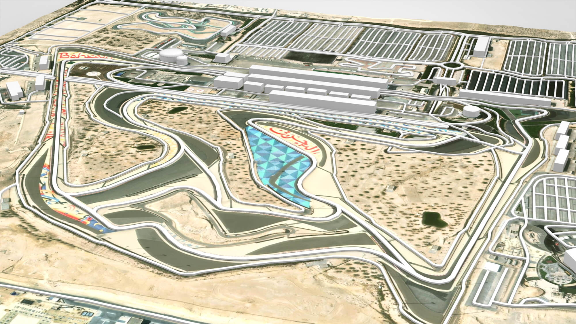 The Bahrain International Circuit - 3D Model by clickshop3d