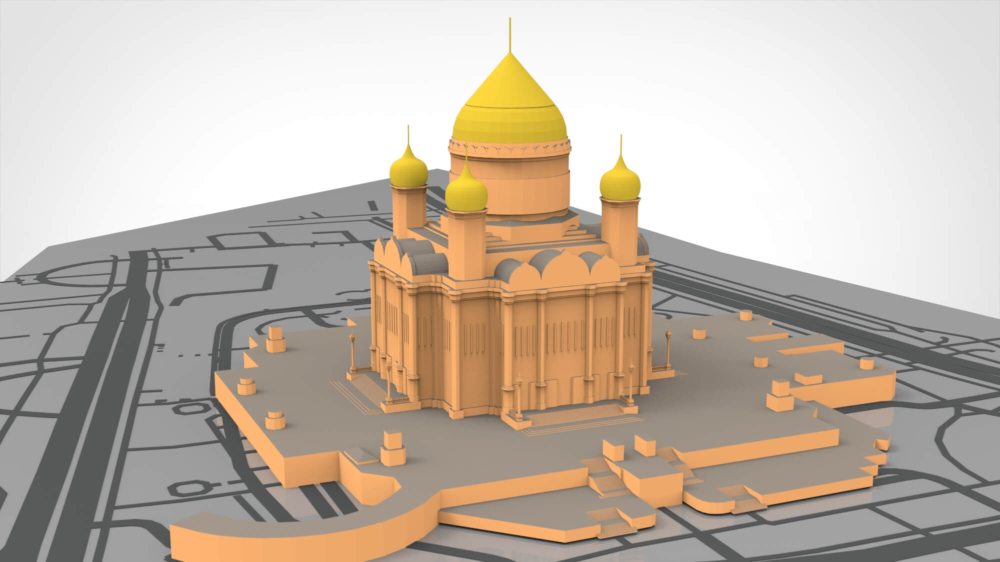 The Cathedral of Christ The Savior Moscow - 3D Model by clickshop3d