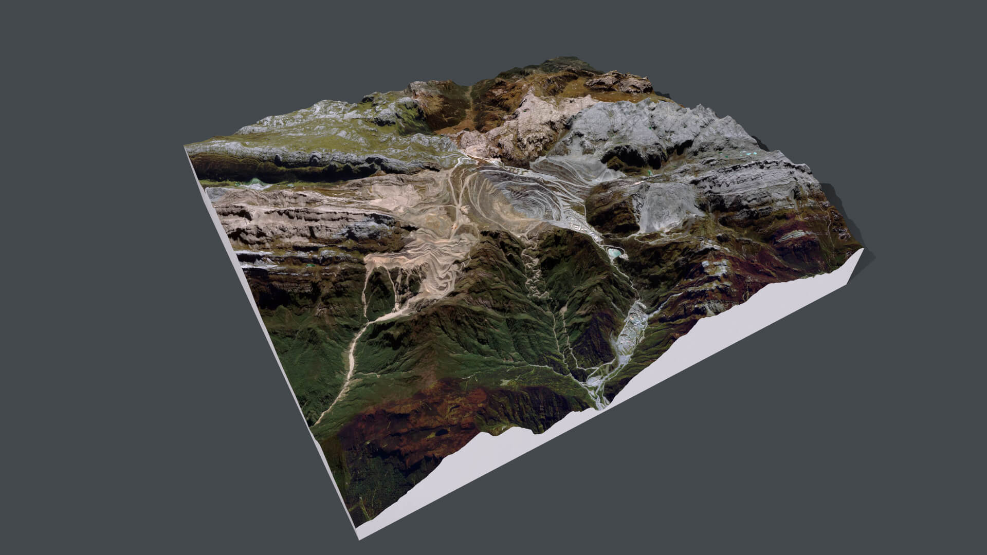 The Grasberg Gold Mine Central Papua Indonesia - 3D Model by clickshop3d