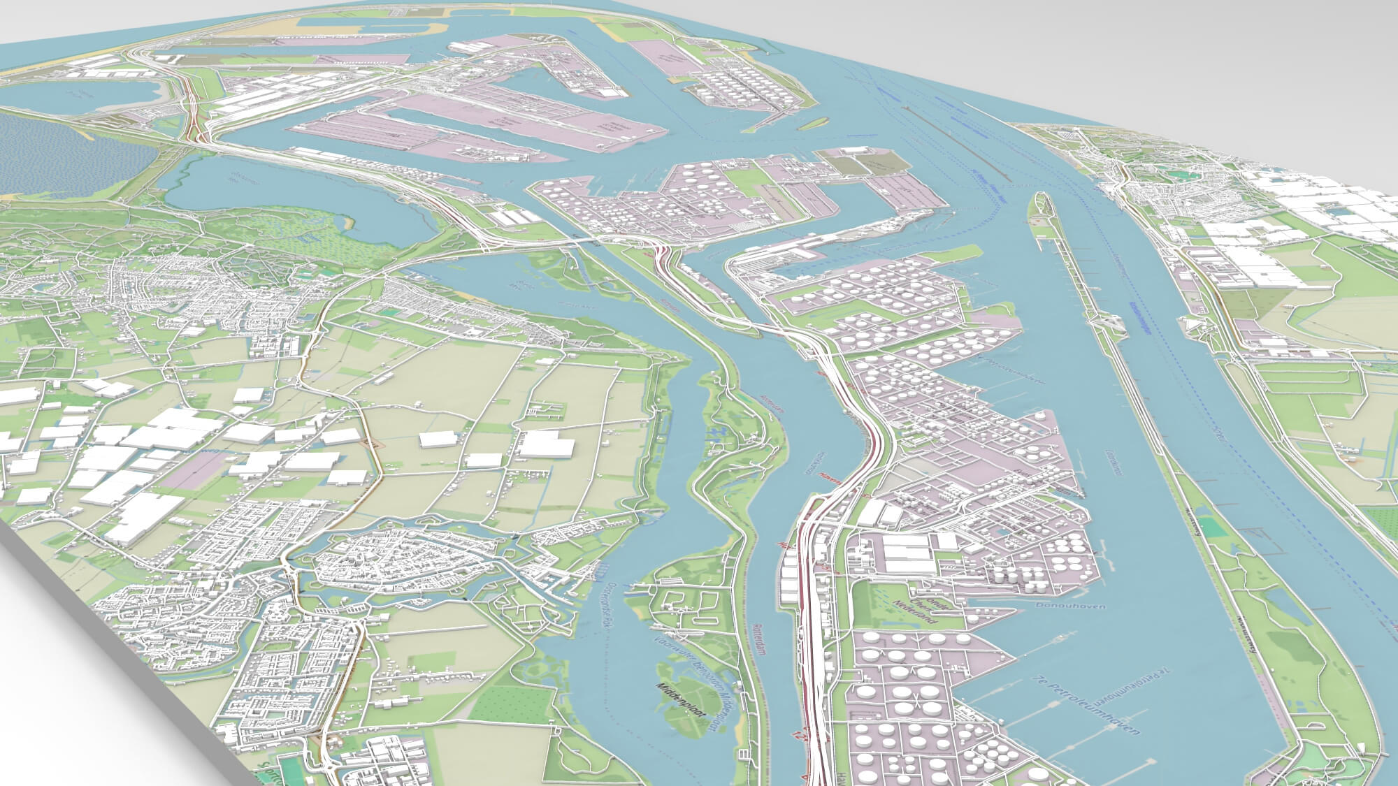 The Port of Rotterdam South Holland Netherlands - 3D Model by clickshop3d