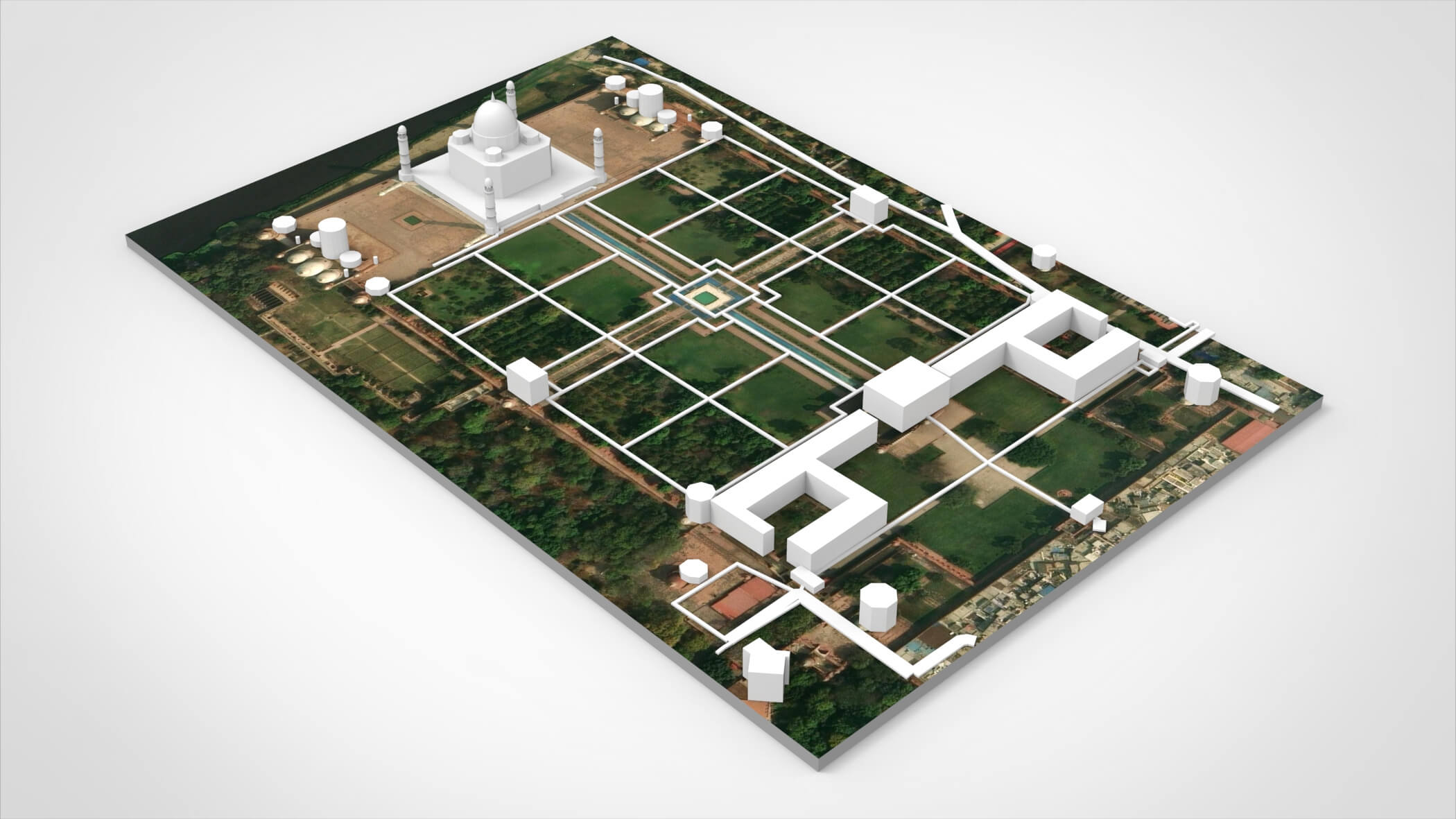 The Taj Mahal Agra India - 3D Model by clickshop3d