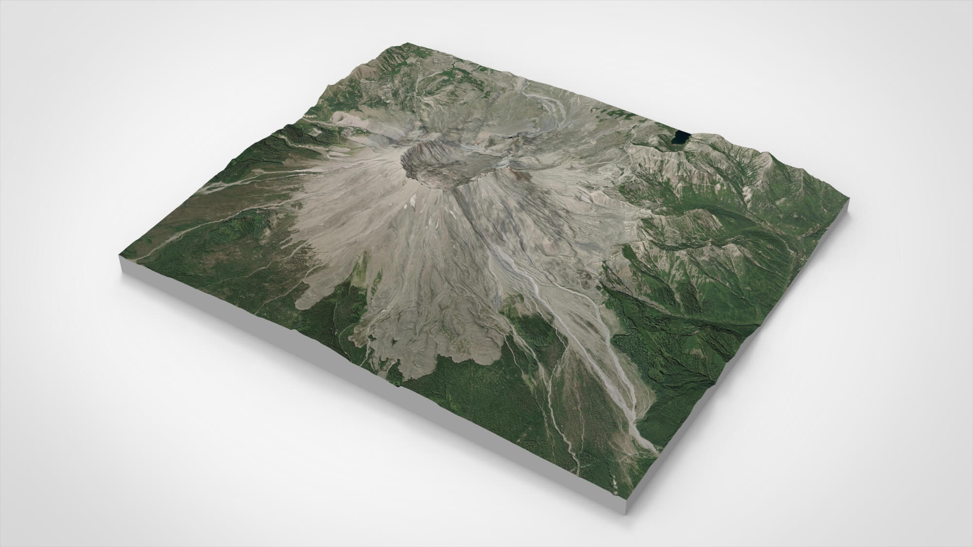 Volcanic Domes in The Crater Mount Saint Helens Washington - 3D Model ...
