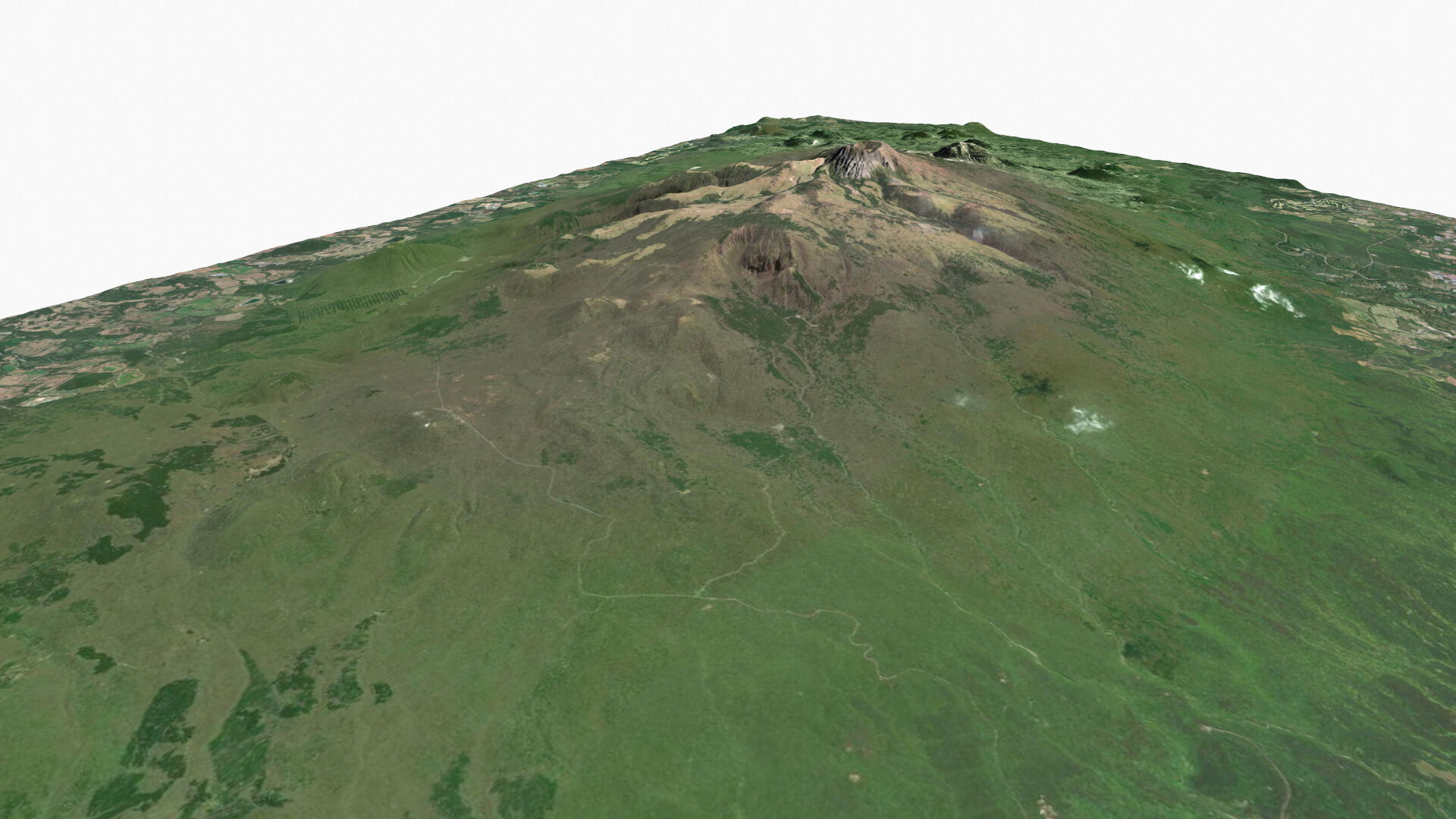 Volcano Hallasan South Korea - 3D Model by clickshop3d