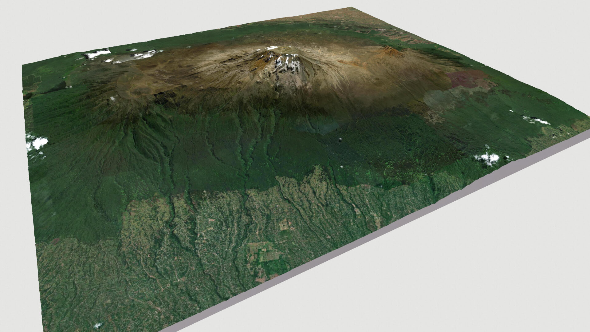 Volcano Kilimanjaro Tanzania Africa - 3D Model by clickshop3d
