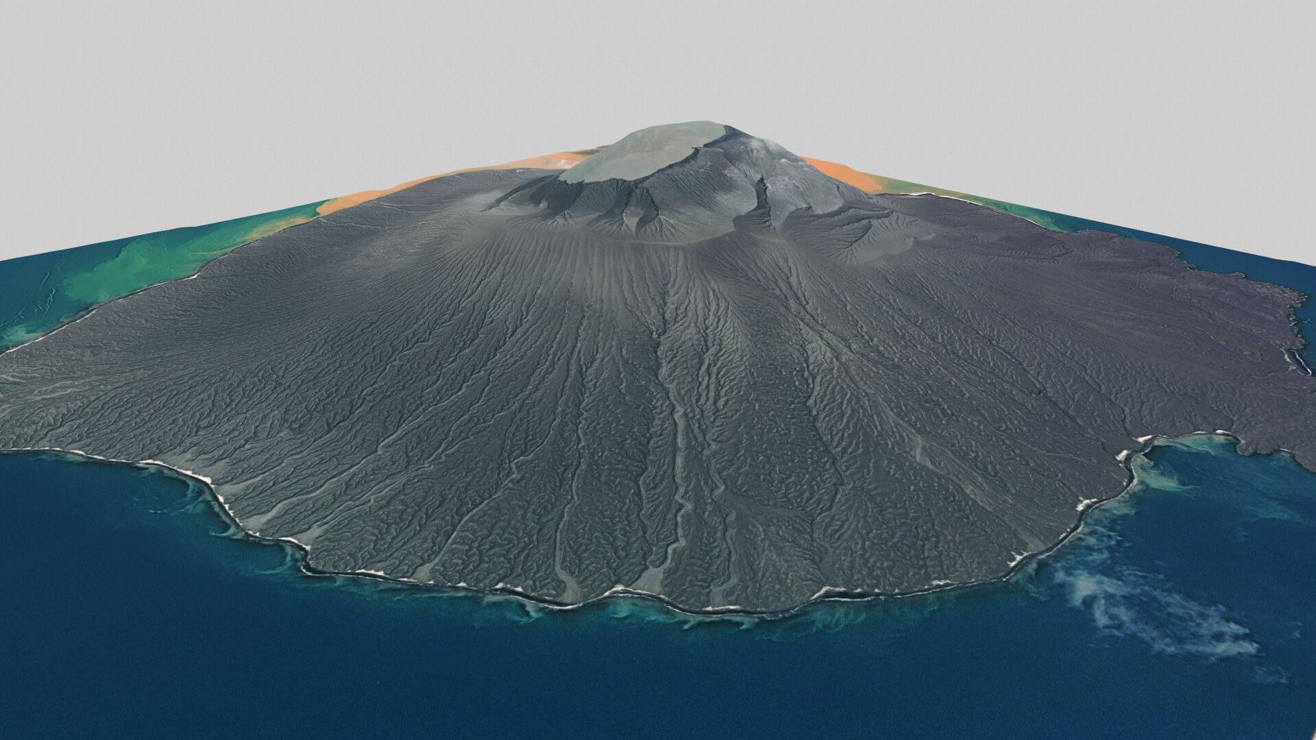 Volcano Krakatoa Indonesia - 3D Model by clickshop3d