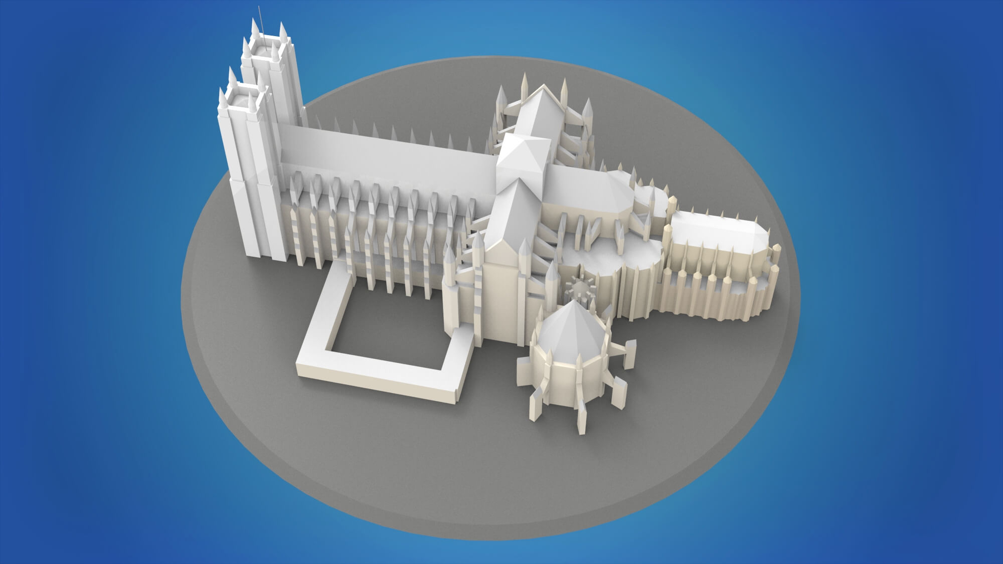 Westminster Abbey - 3D Model by clickshop3d