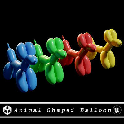 Animal Shaped Balloon - 3D Model by clockworkcreations