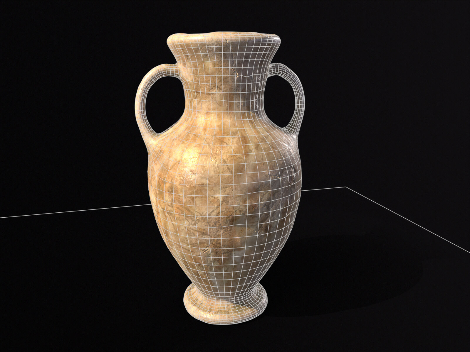 Antique Large Marble Vase - 3D Model by clockworkcreations
