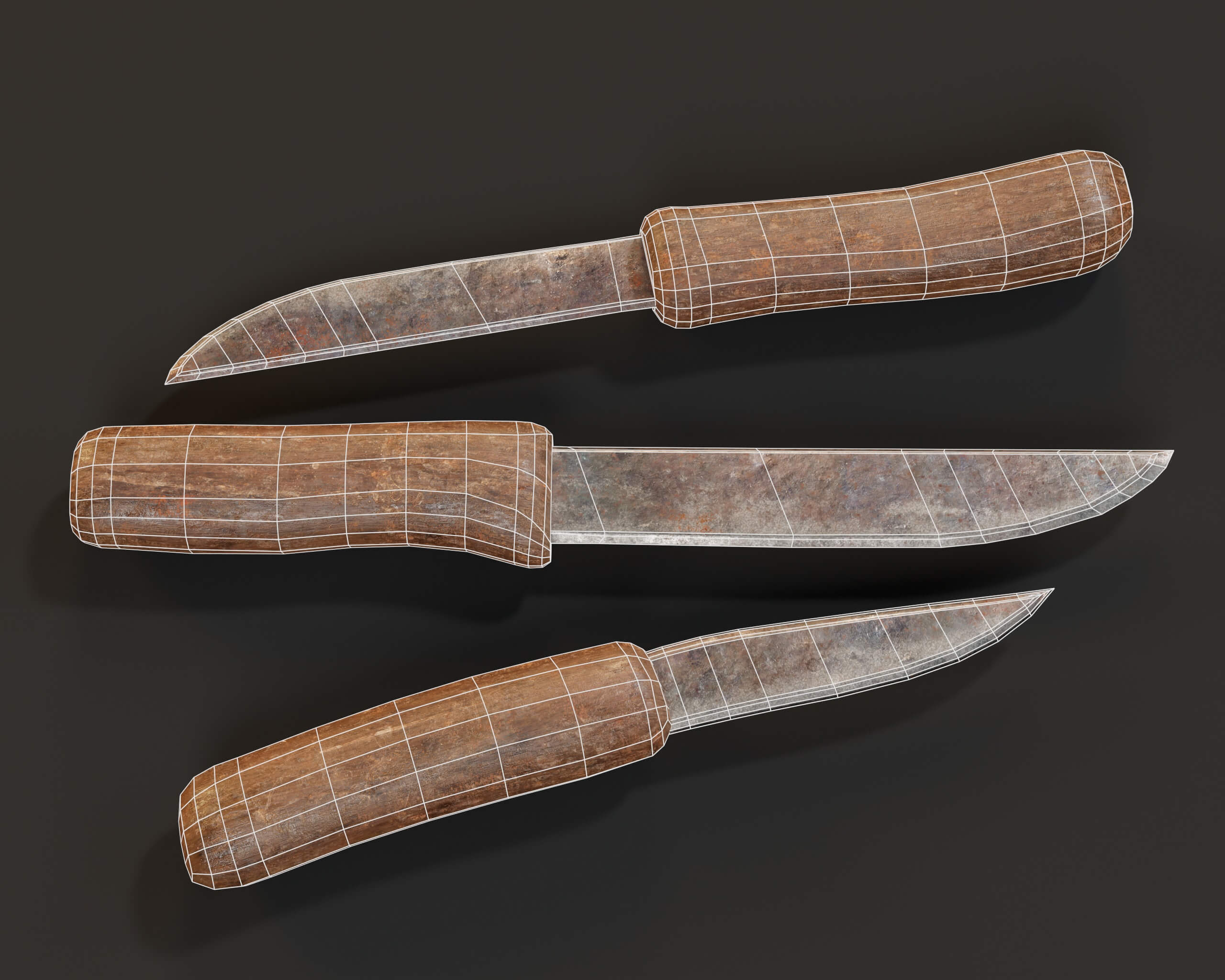 Camping Knives - 3D Model by clockworkcreations