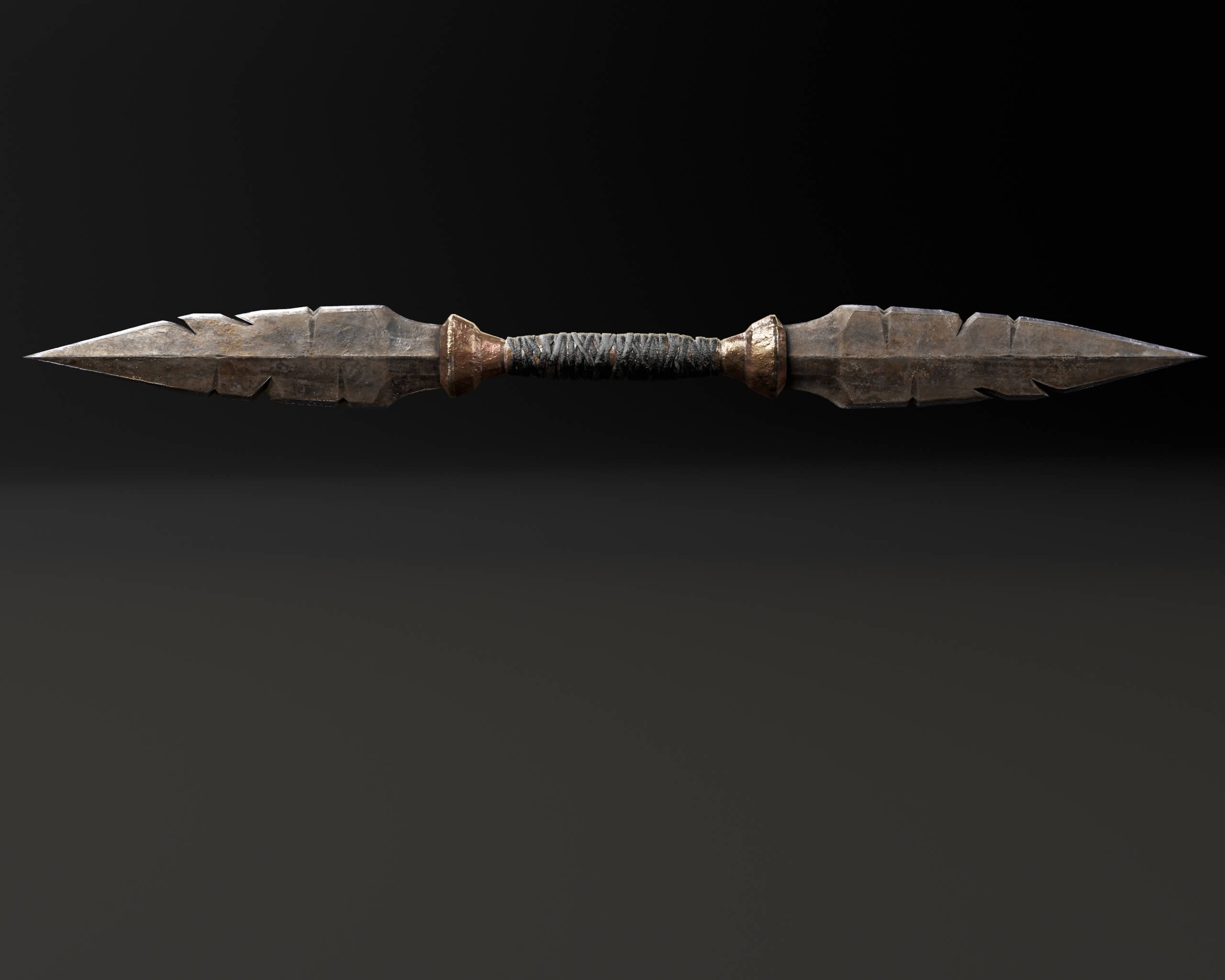 Double Spearhead Knife - 3D Model by clockworkcreations