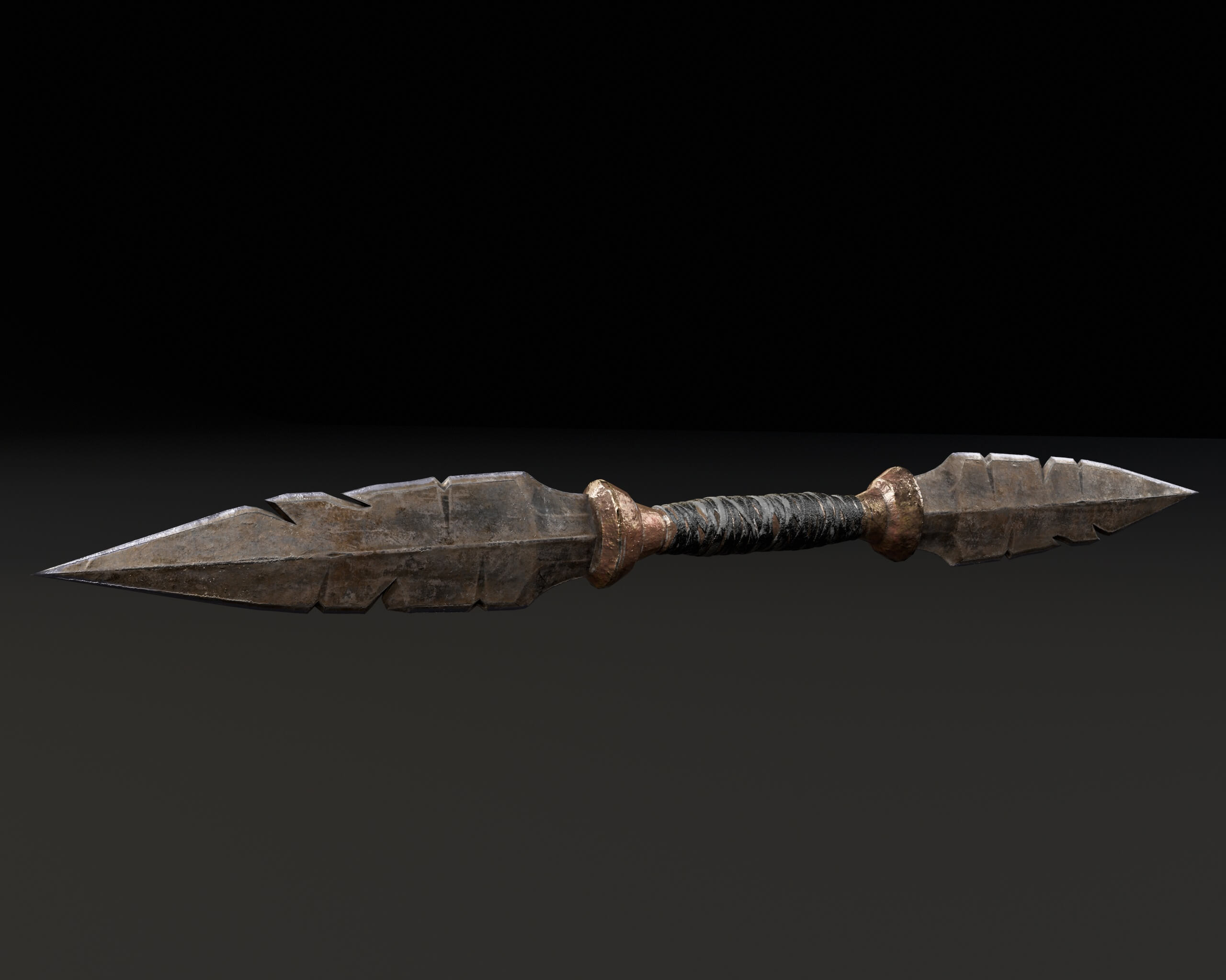 Double Spearhead Knife - 3D Model by clockworkcreations
