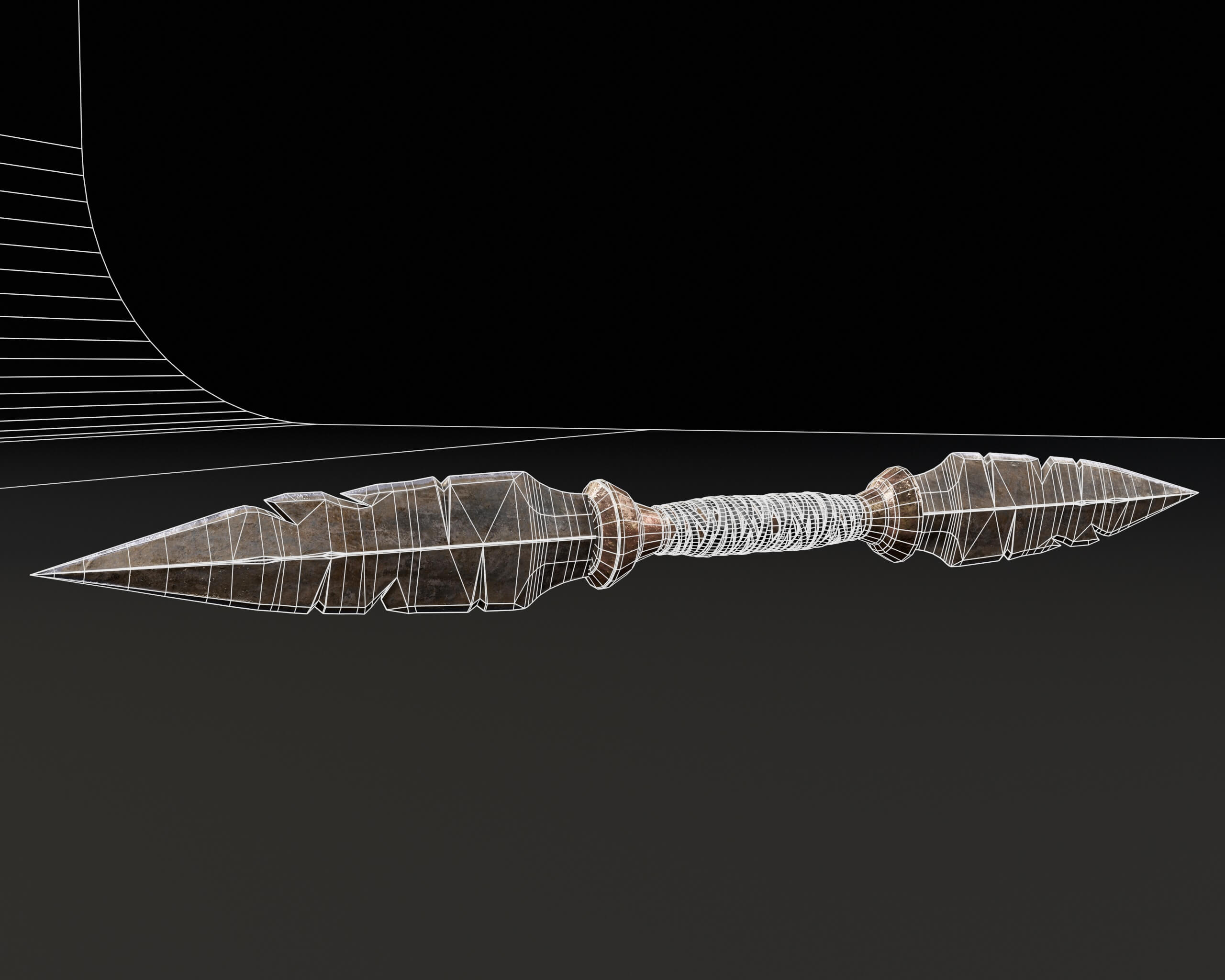 Double Spearhead Knife - 3D Model by clockworkcreations