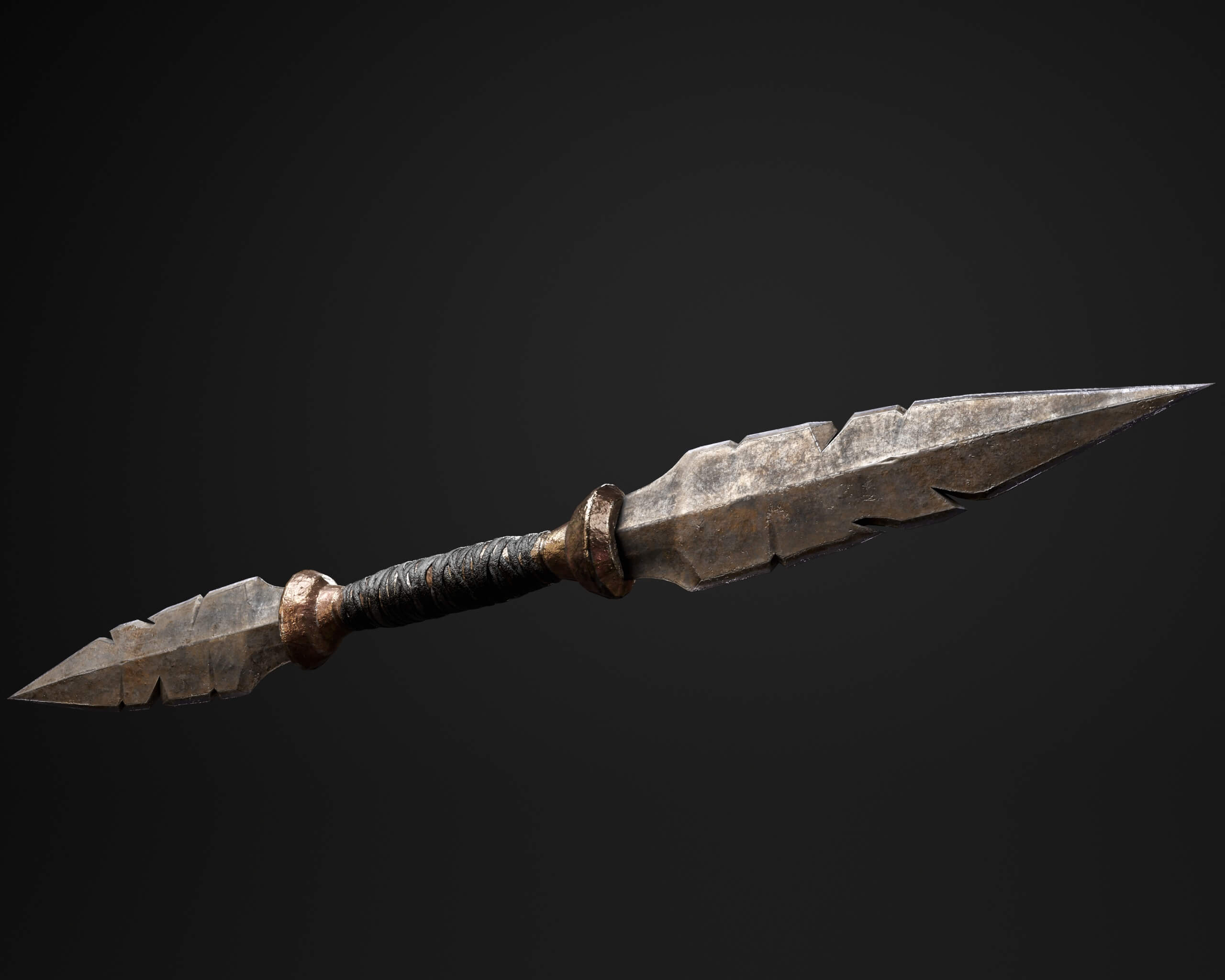 Double Spearhead Knife - 3D Model by clockworkcreations