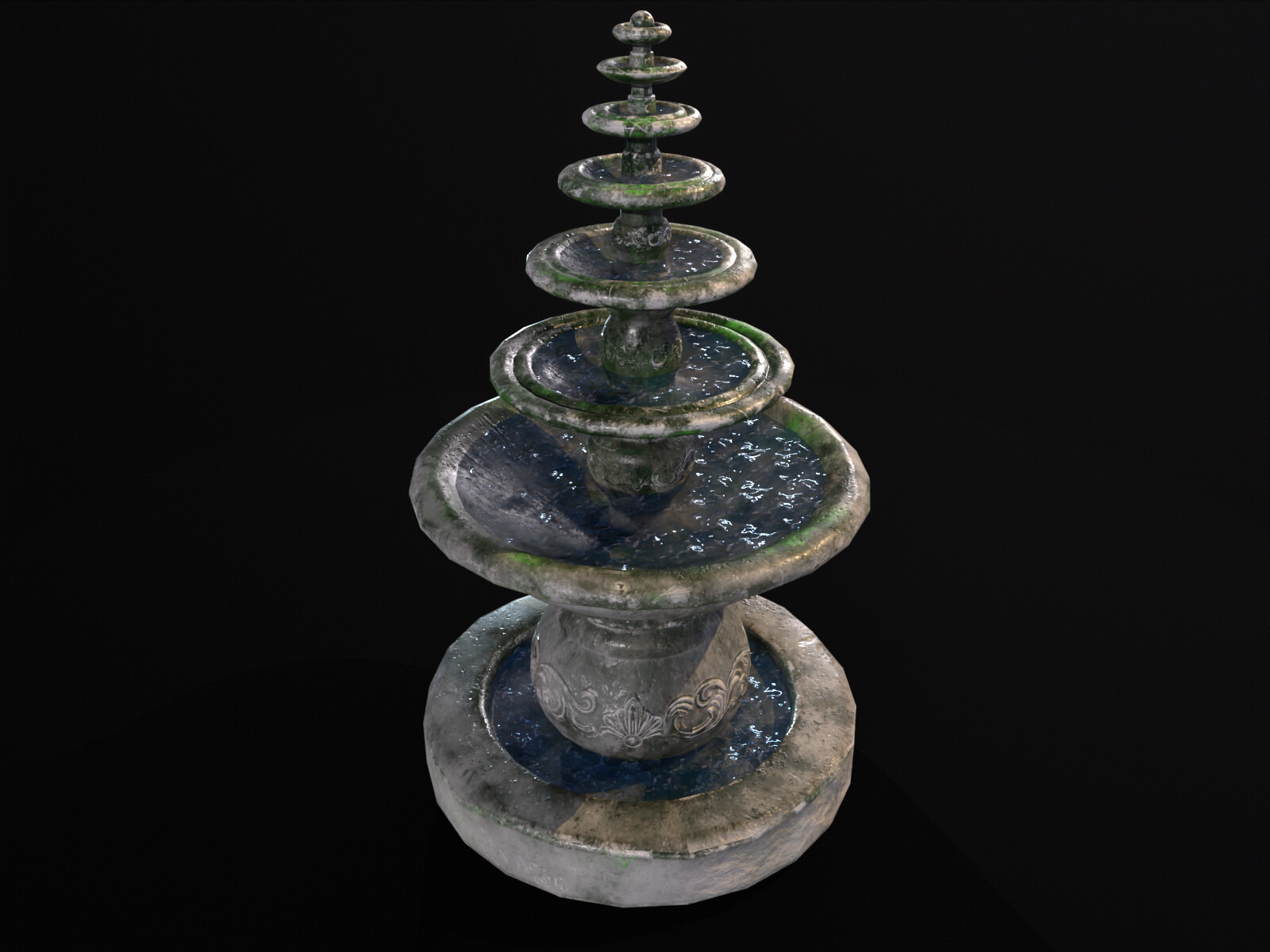 Garden Multi Layered Waterfountain - 3D Model by clockworkcreations