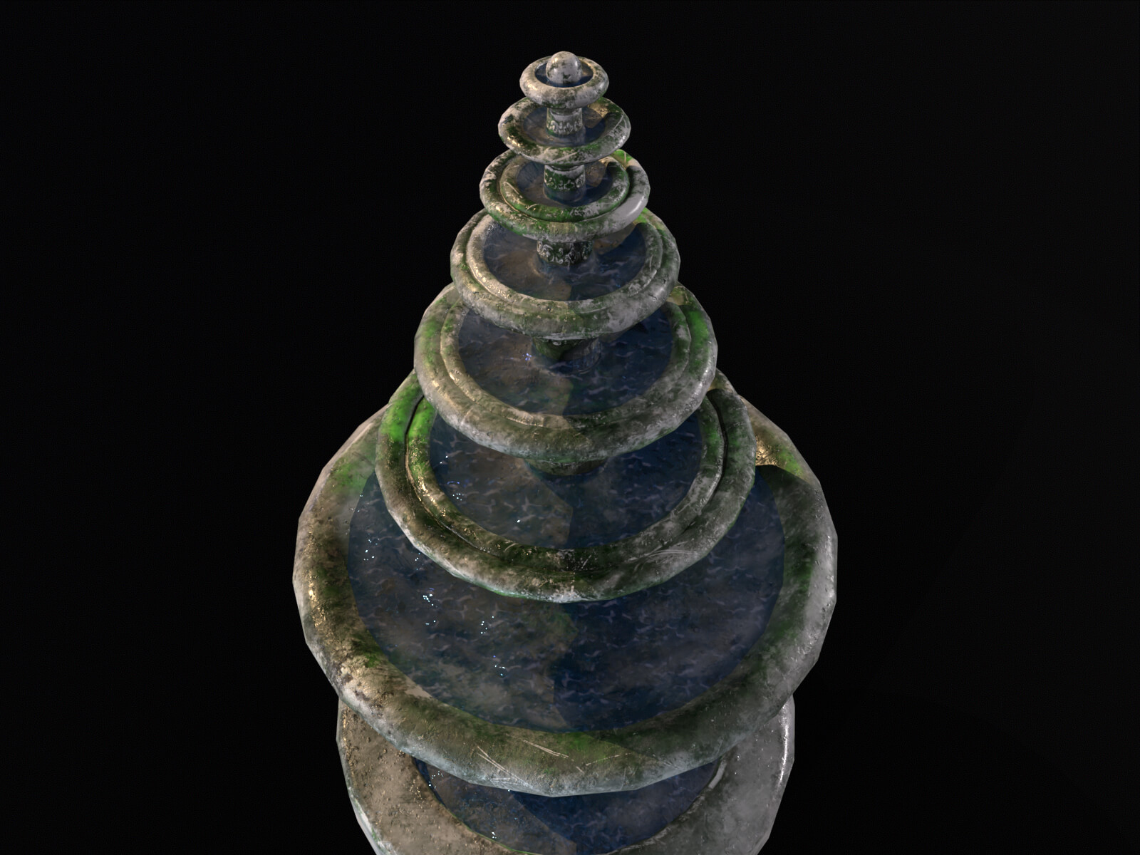 Garden Multi Layered Waterfountain - 3D Model by clockworkcreations