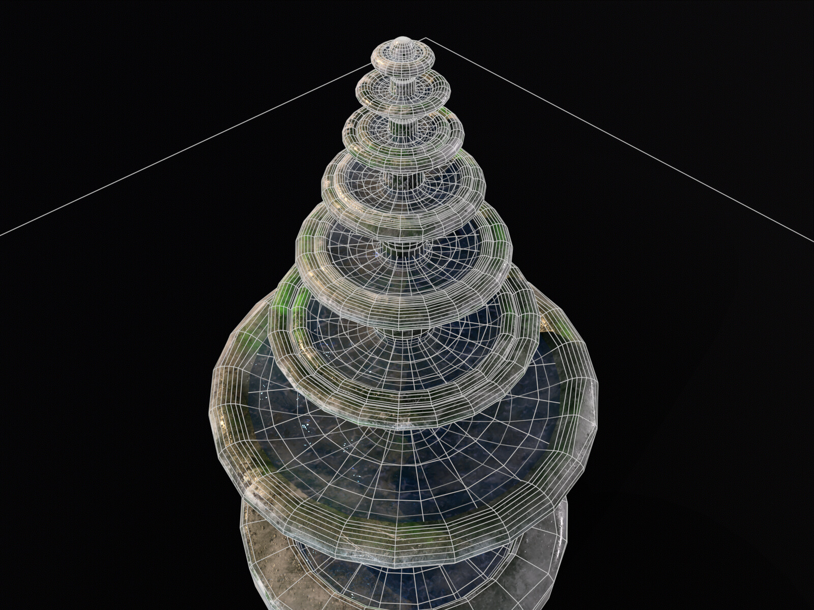 Garden Multi Layered Waterfountain - 3D Model by clockworkcreations