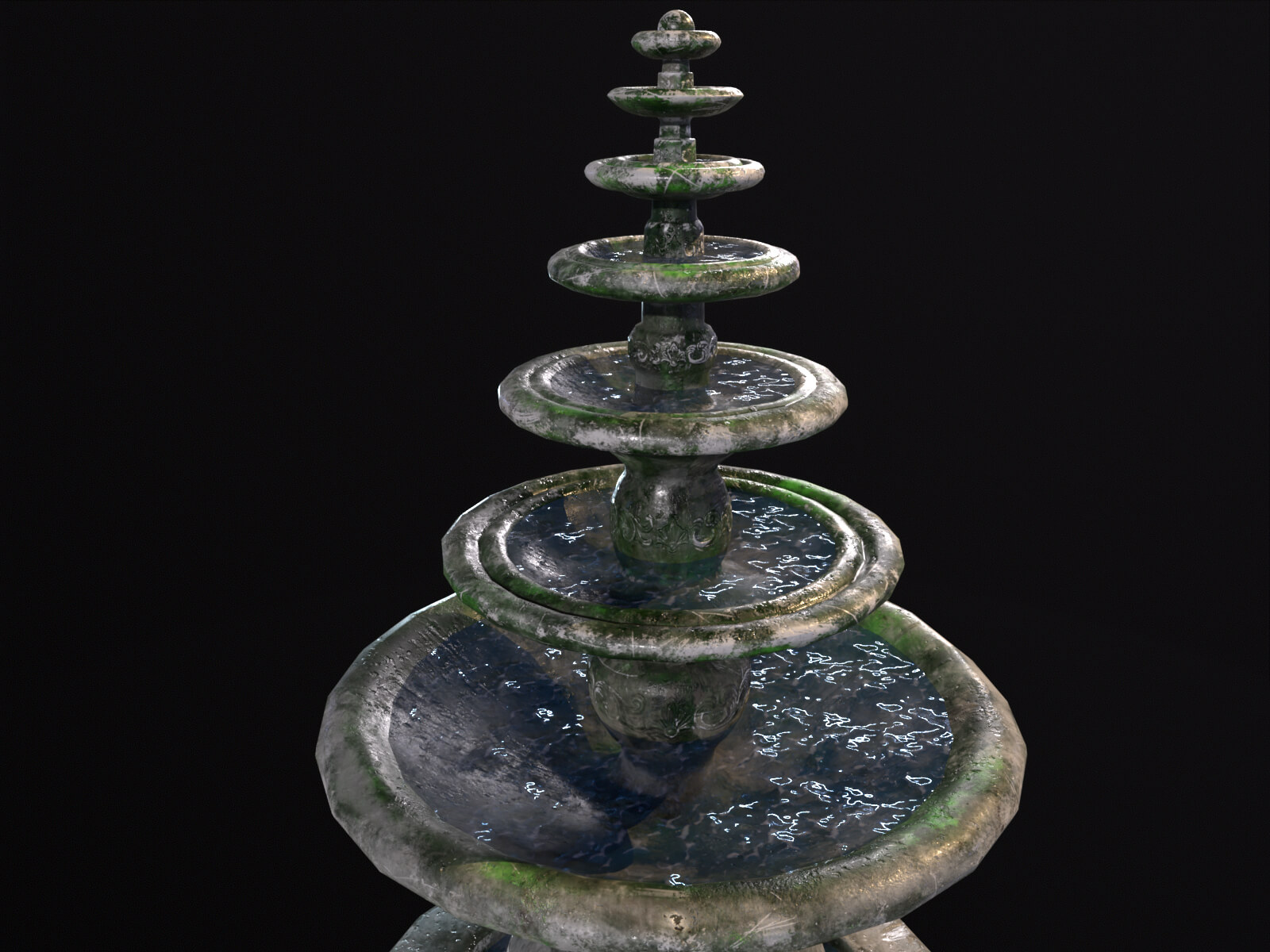 Garden Multi Layered Waterfountain - 3D Model by clockworkcreations