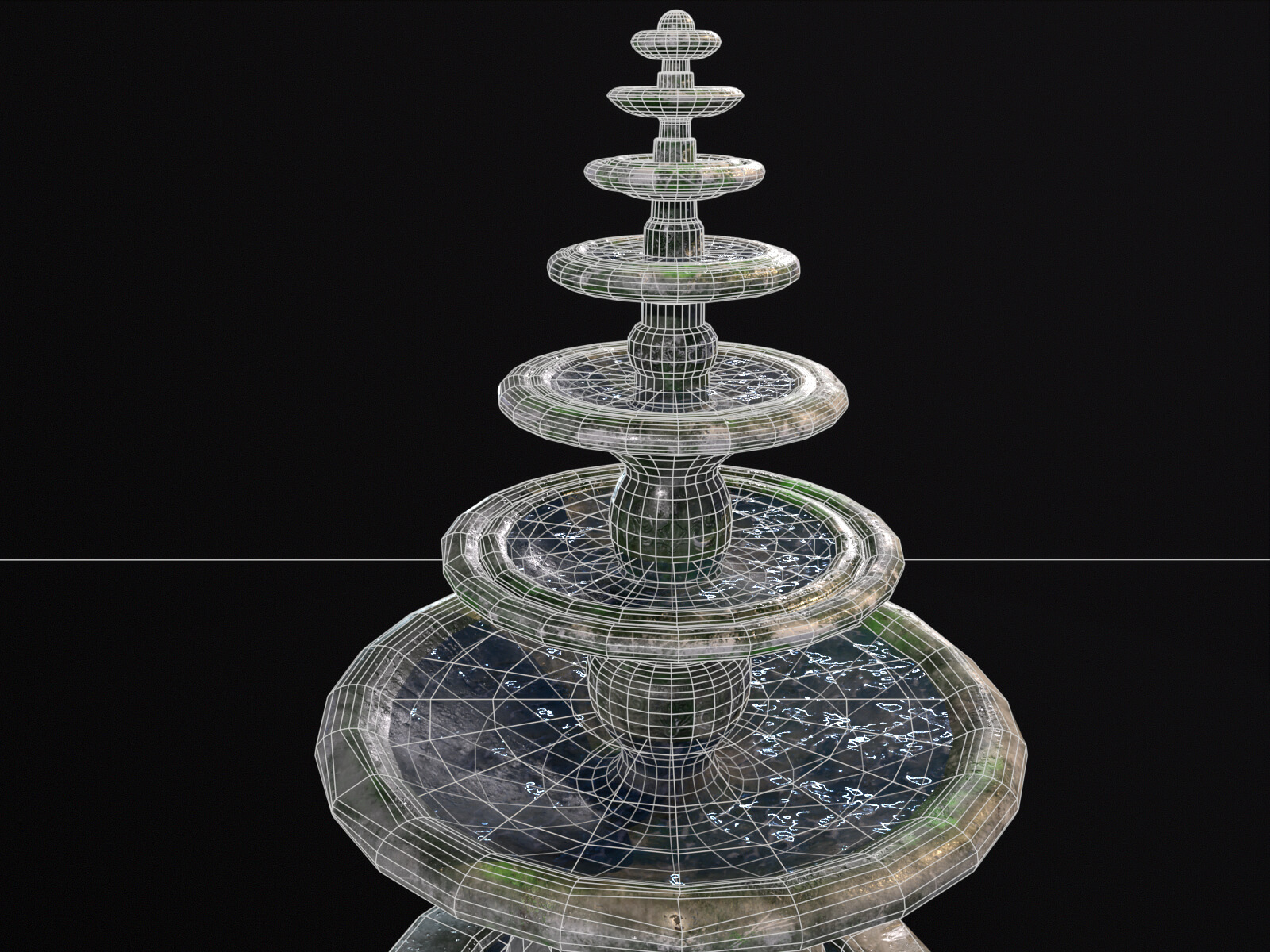 Garden Multi Layered Waterfountain - 3D Model by clockworkcreations