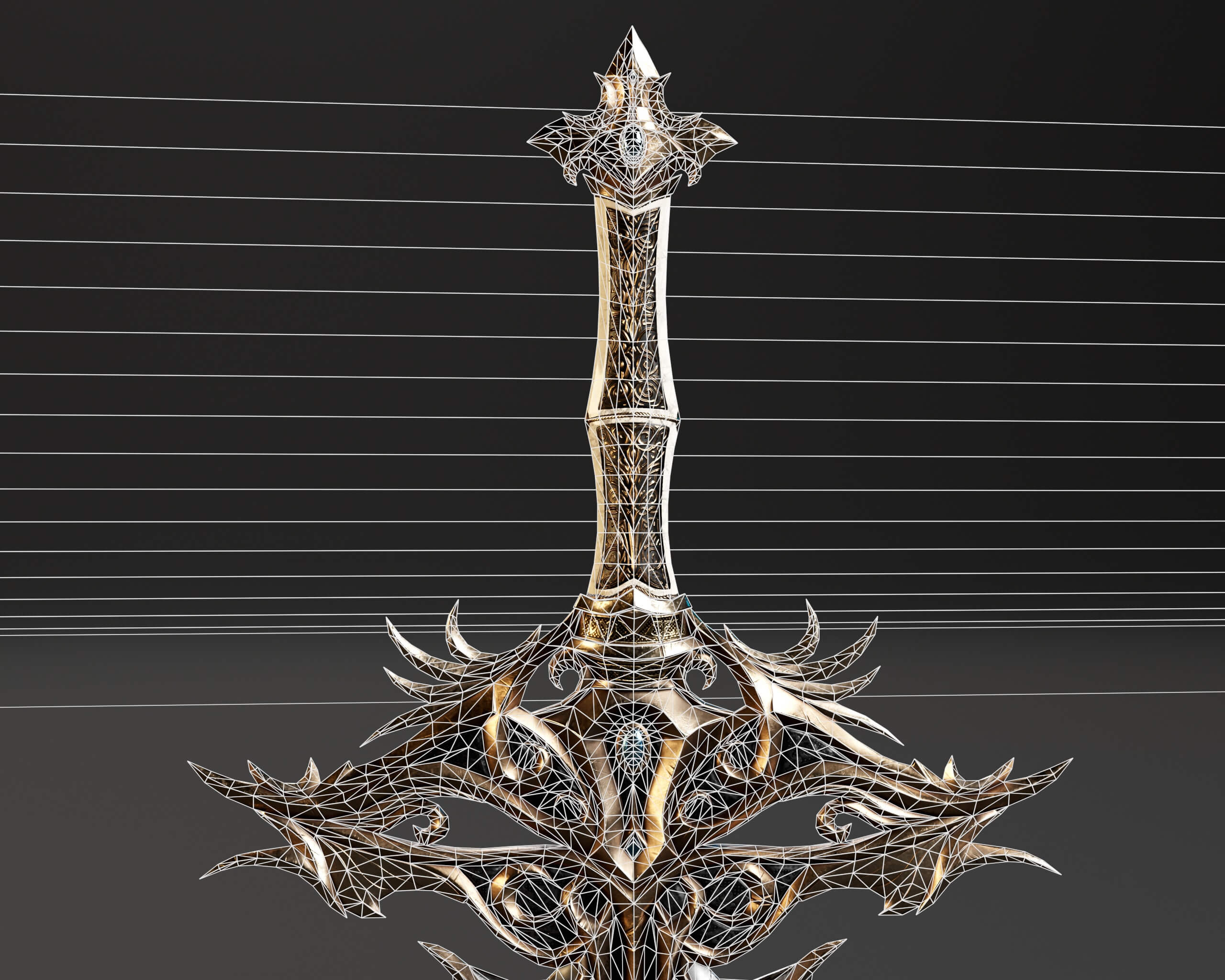 High Paladin Sword - 3D Model by clockworkcreations