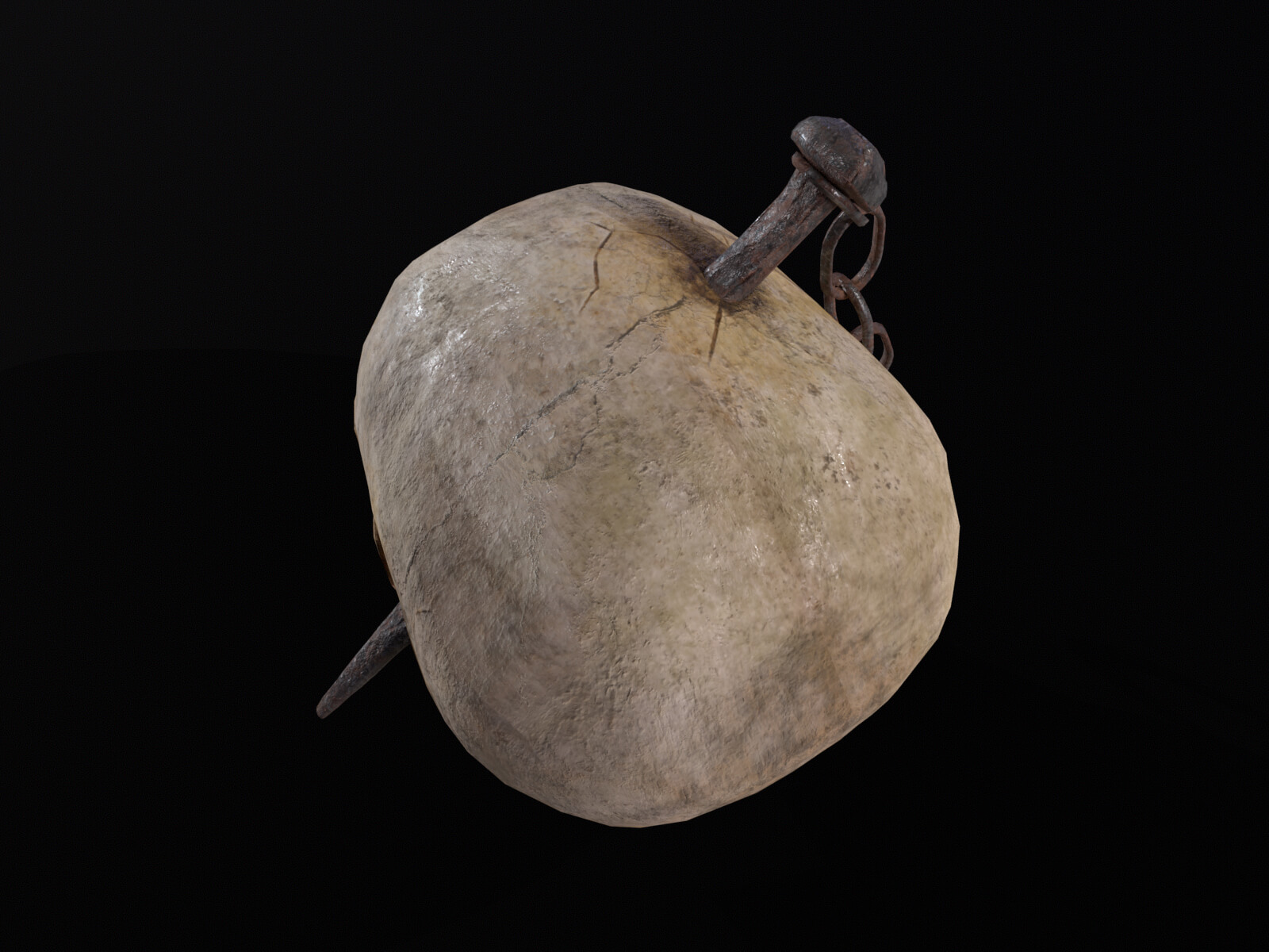 Impaled Skull - 3D Model by clockworkcreations