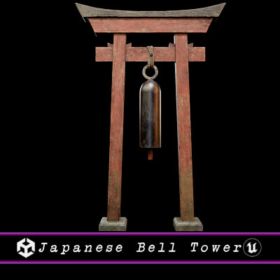 Japanese Bell Tower - 3D Model by clockworkcreations