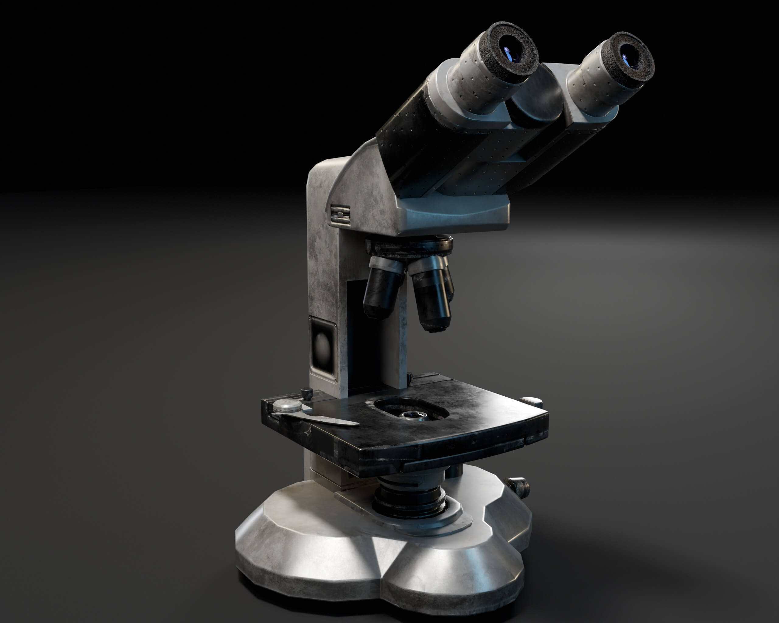 Laboratory Microscope - 3D Model by clockworkcreations