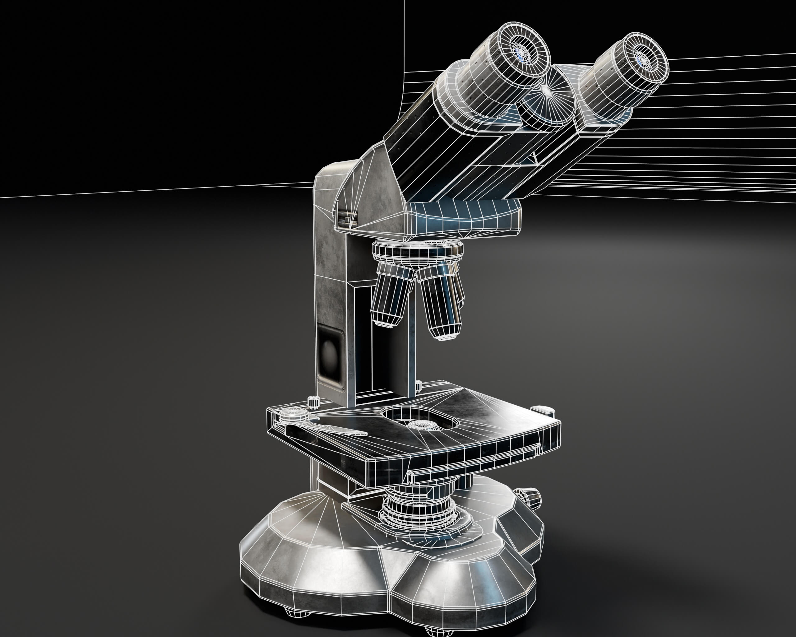 Laboratory Microscope - 3D Model by clockworkcreations