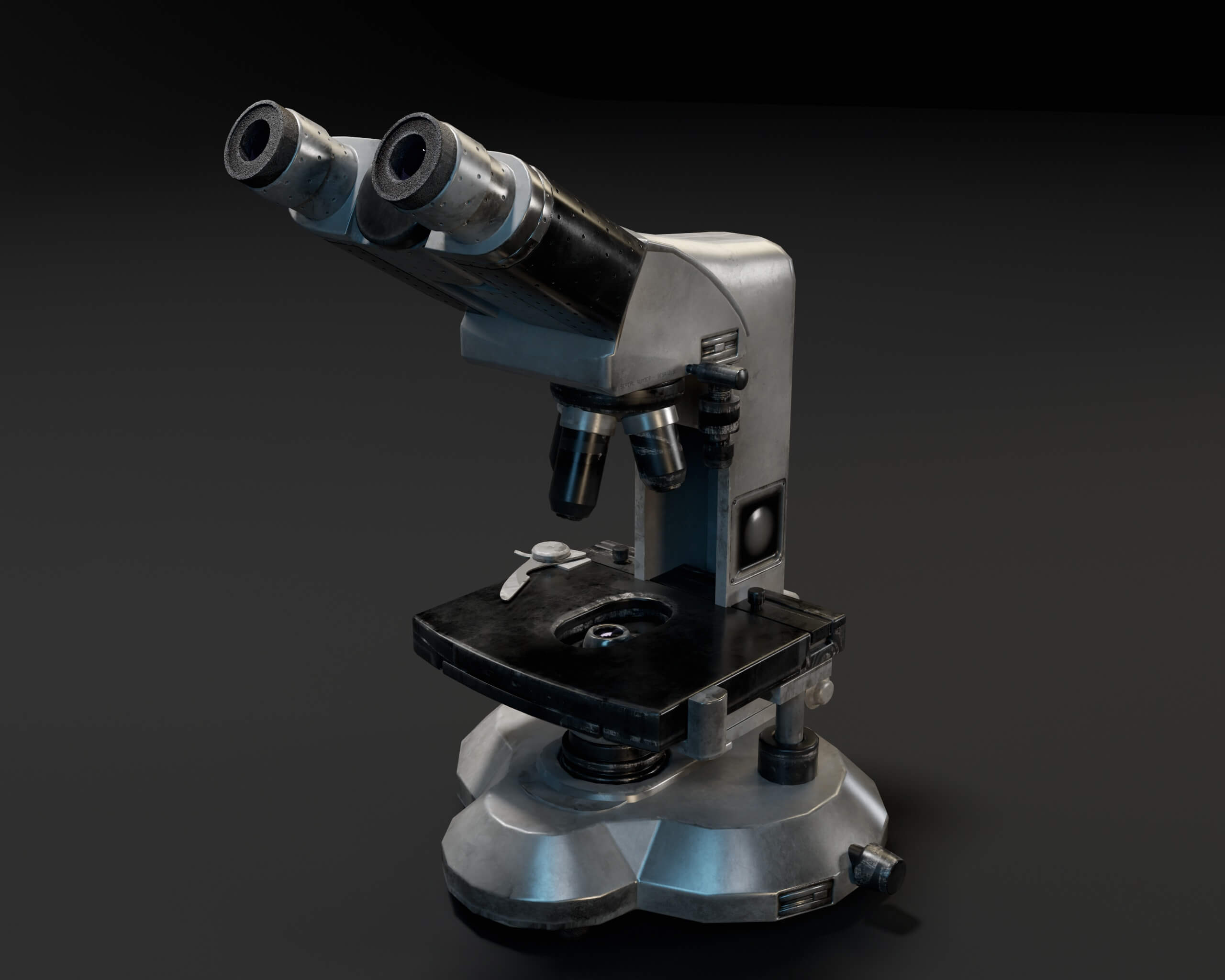 Laboratory Microscope - 3D Model by clockworkcreations