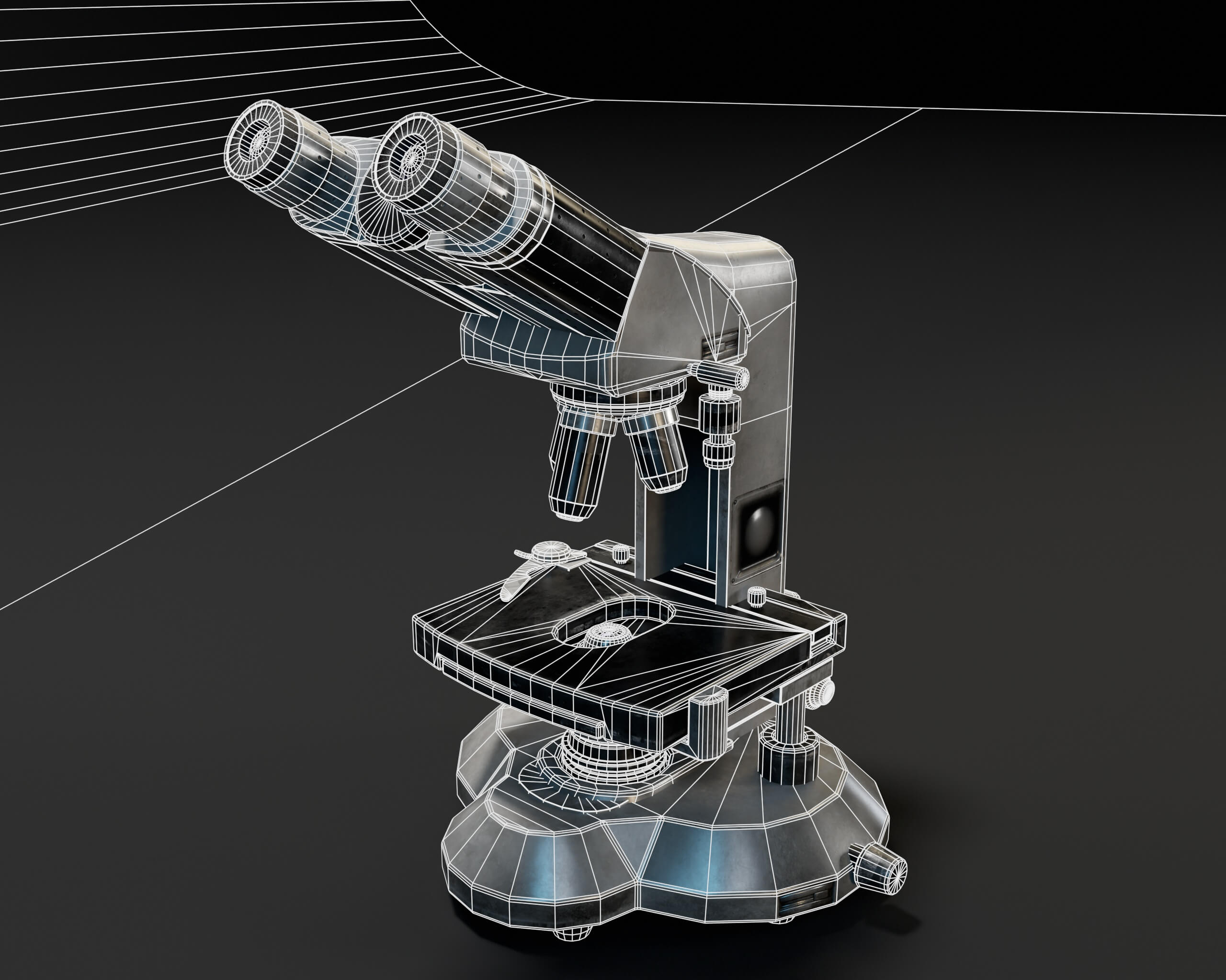 Laboratory Microscope - 3D Model by clockworkcreations