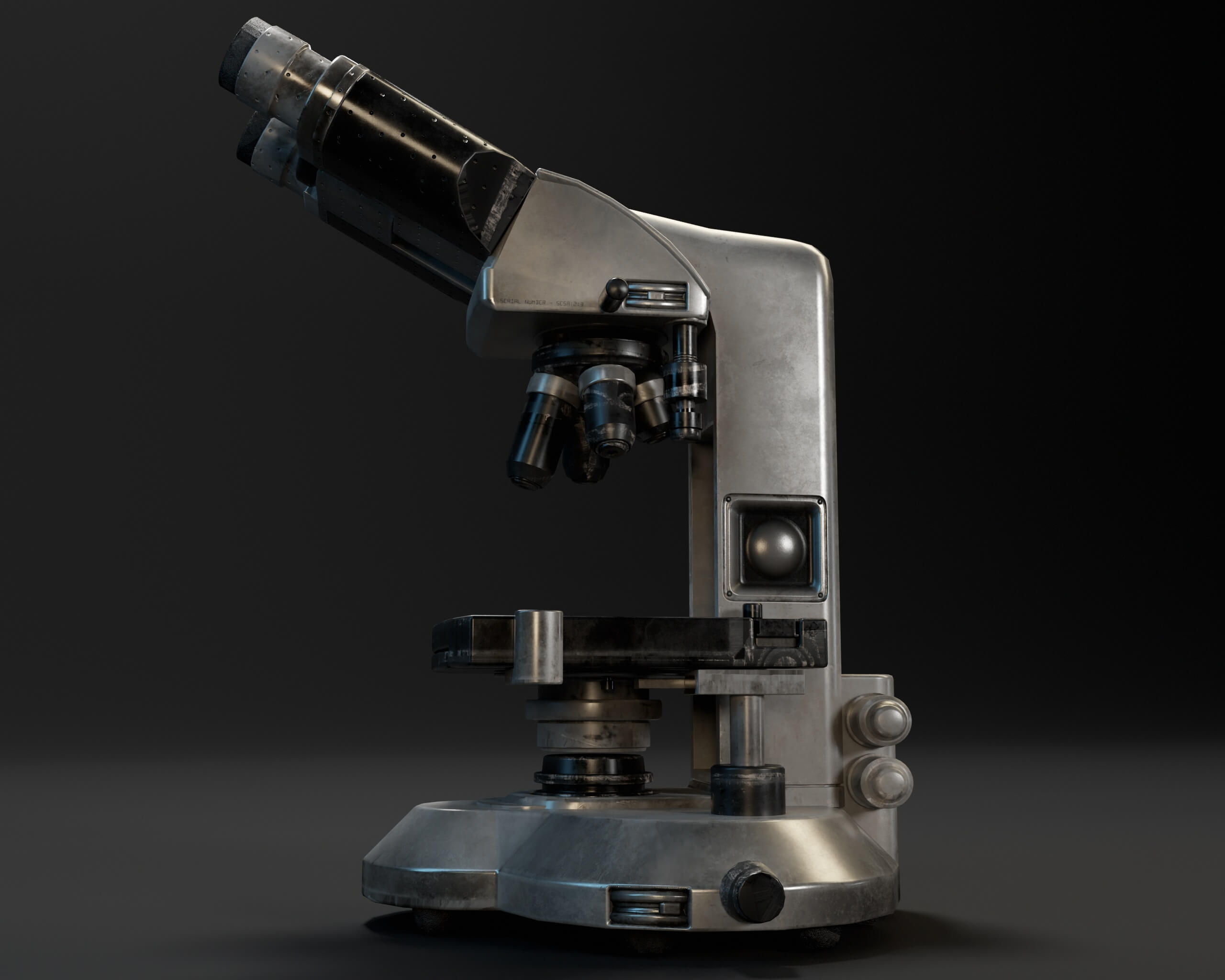 Laboratory Microscope - 3D Model by clockworkcreations