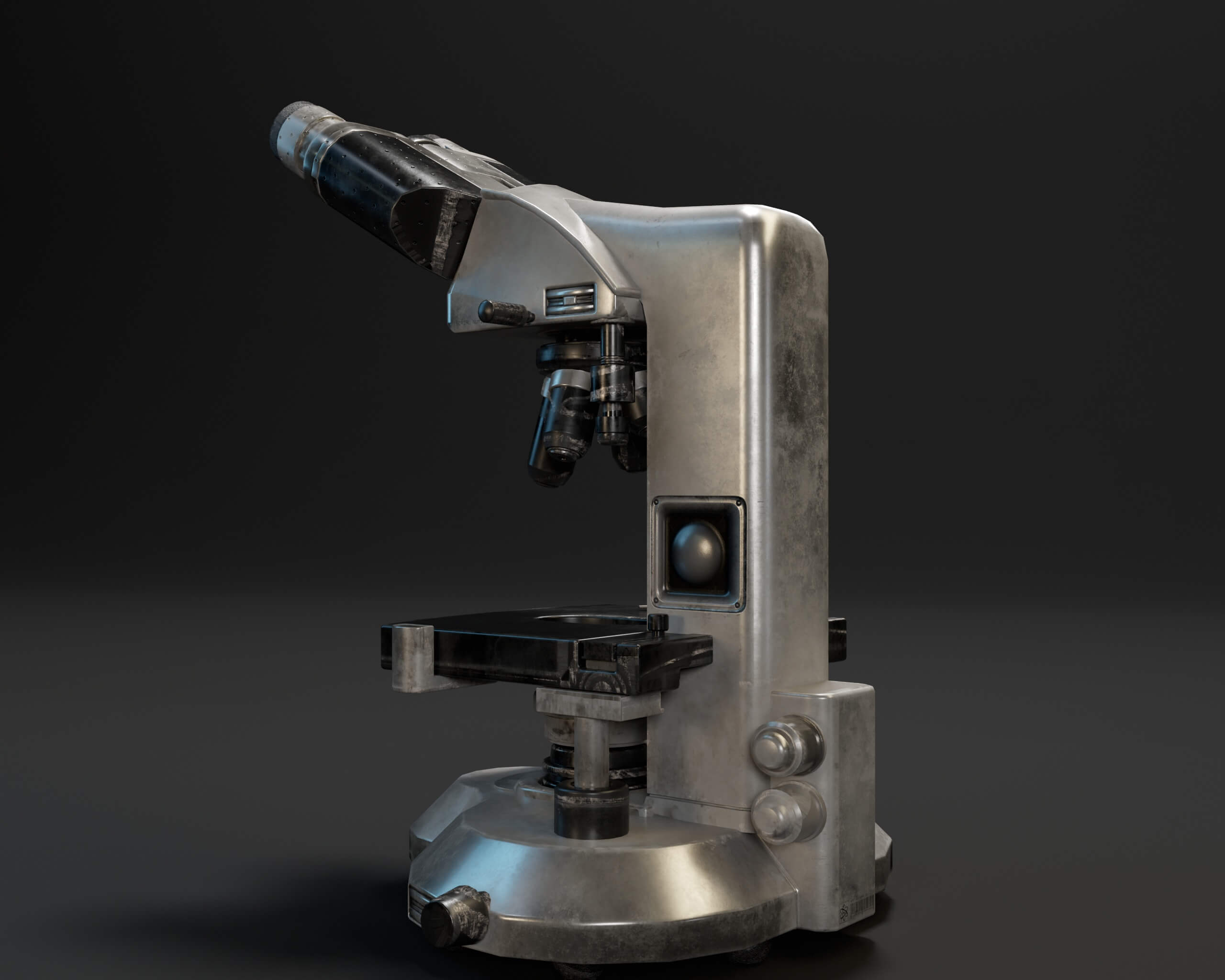 Laboratory Microscope - 3D Model by clockworkcreations