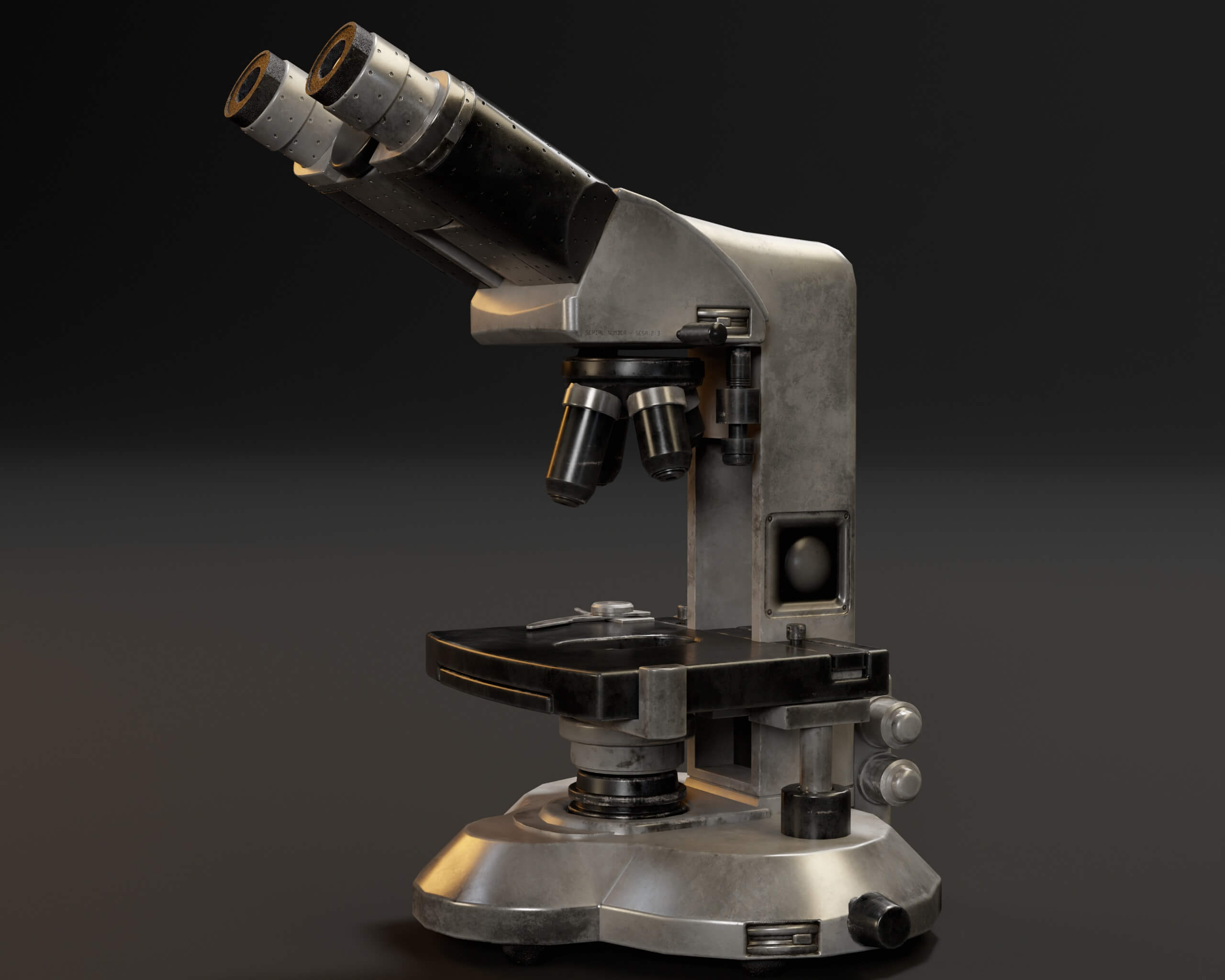 Laboratory Microscope - 3D Model by clockworkcreations