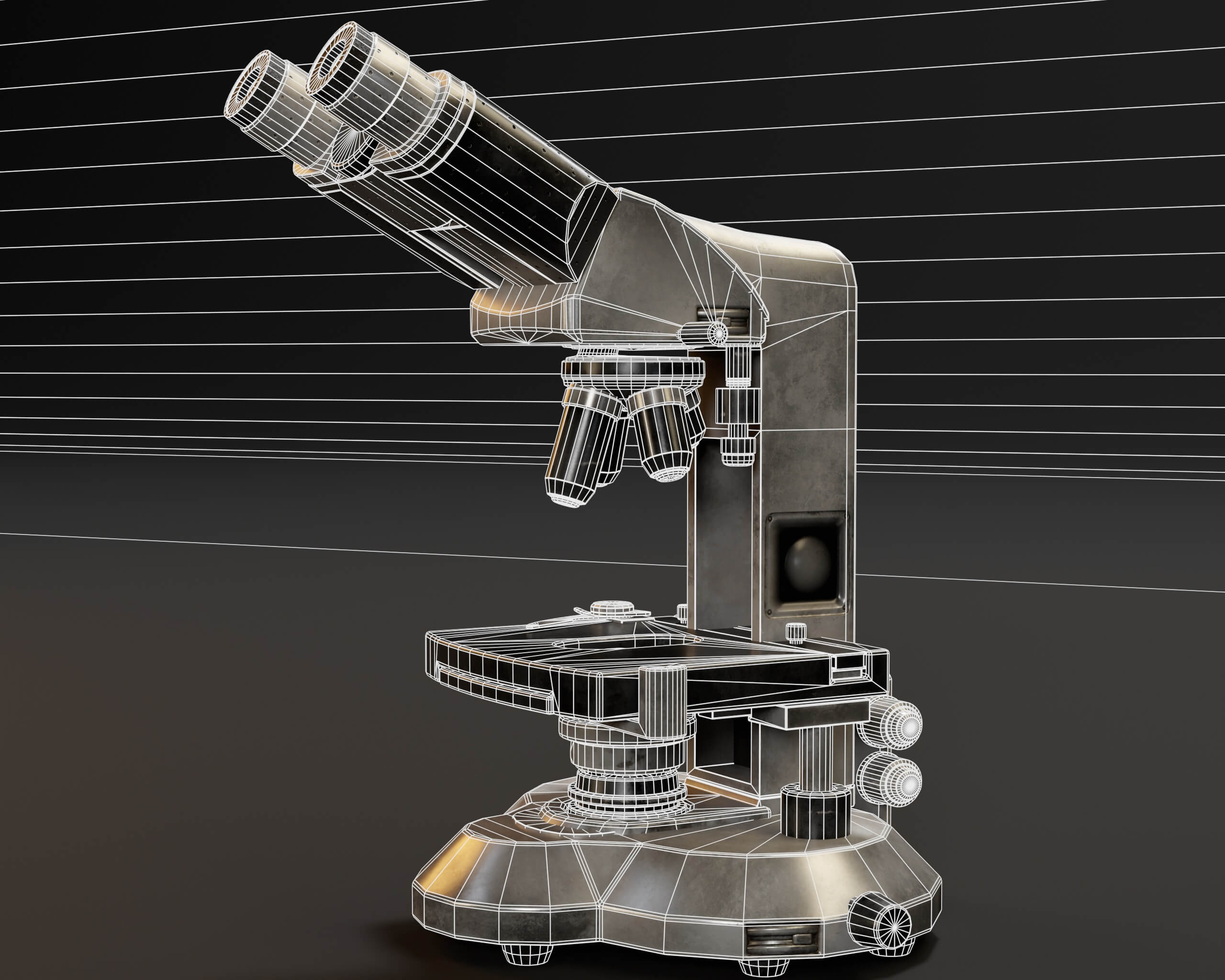 Laboratory Microscope - 3D Model by clockworkcreations