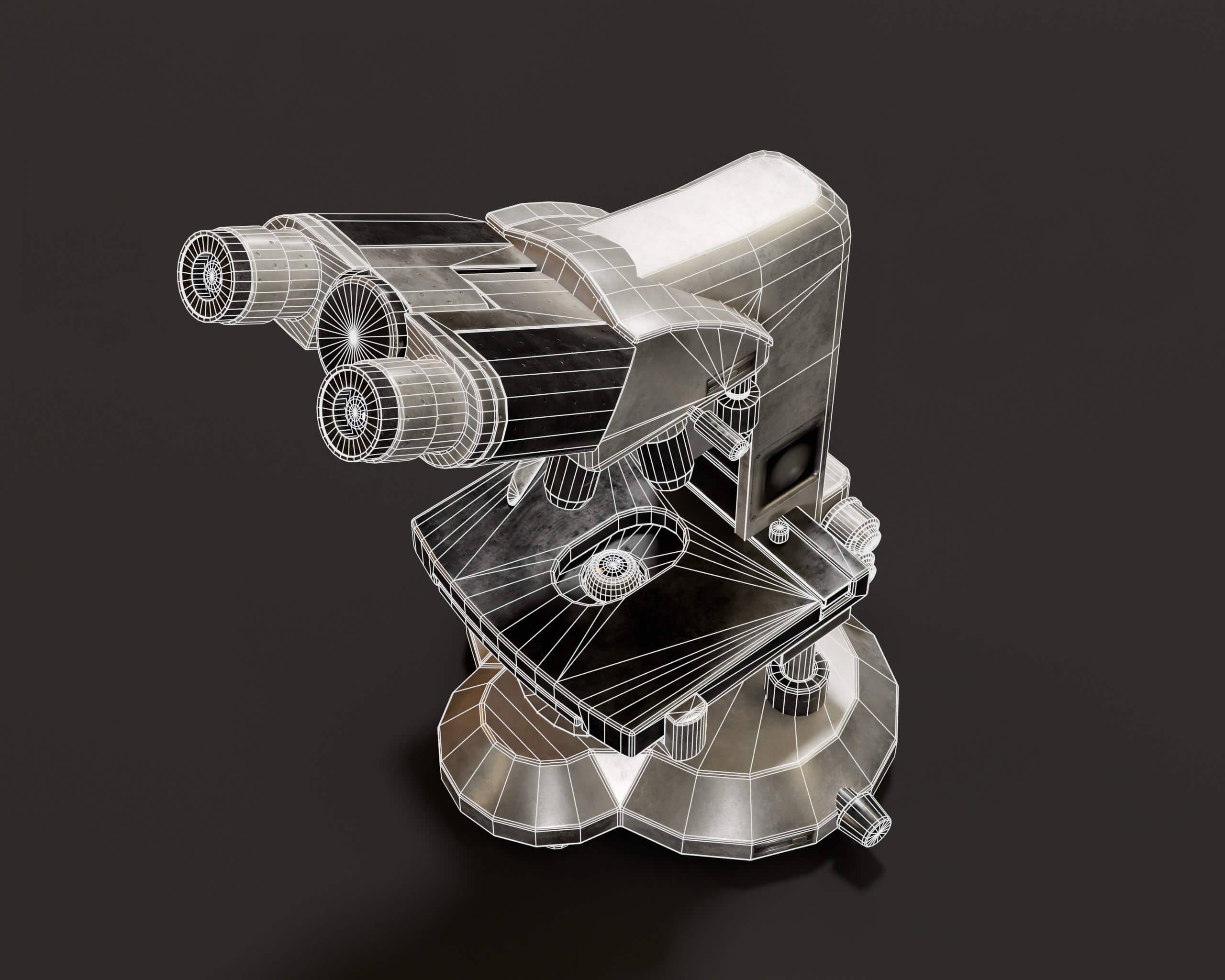 Laboratory Microscope - 3D Model by clockworkcreations