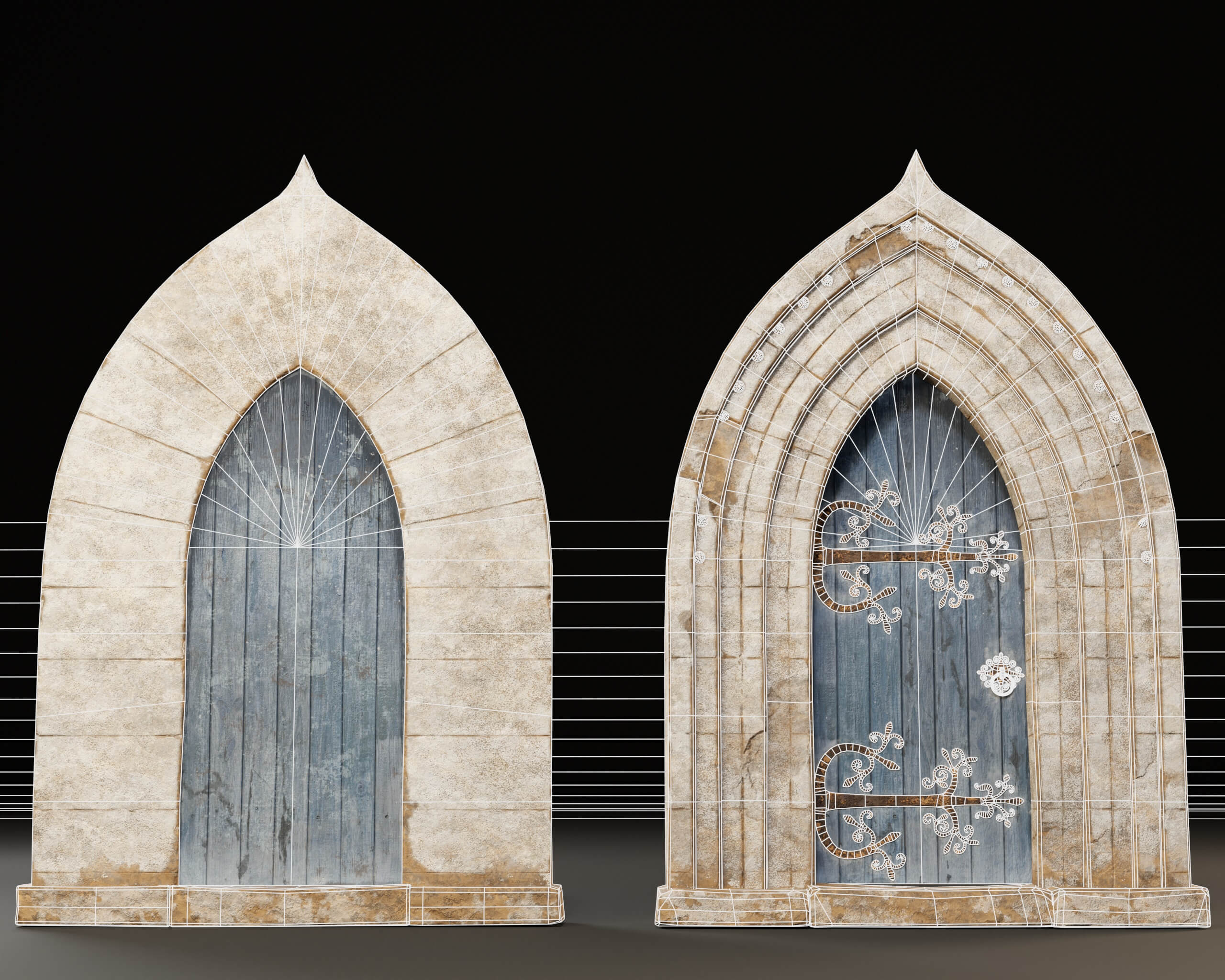 Medieval Church Door - 3D Model by clockworkcreations