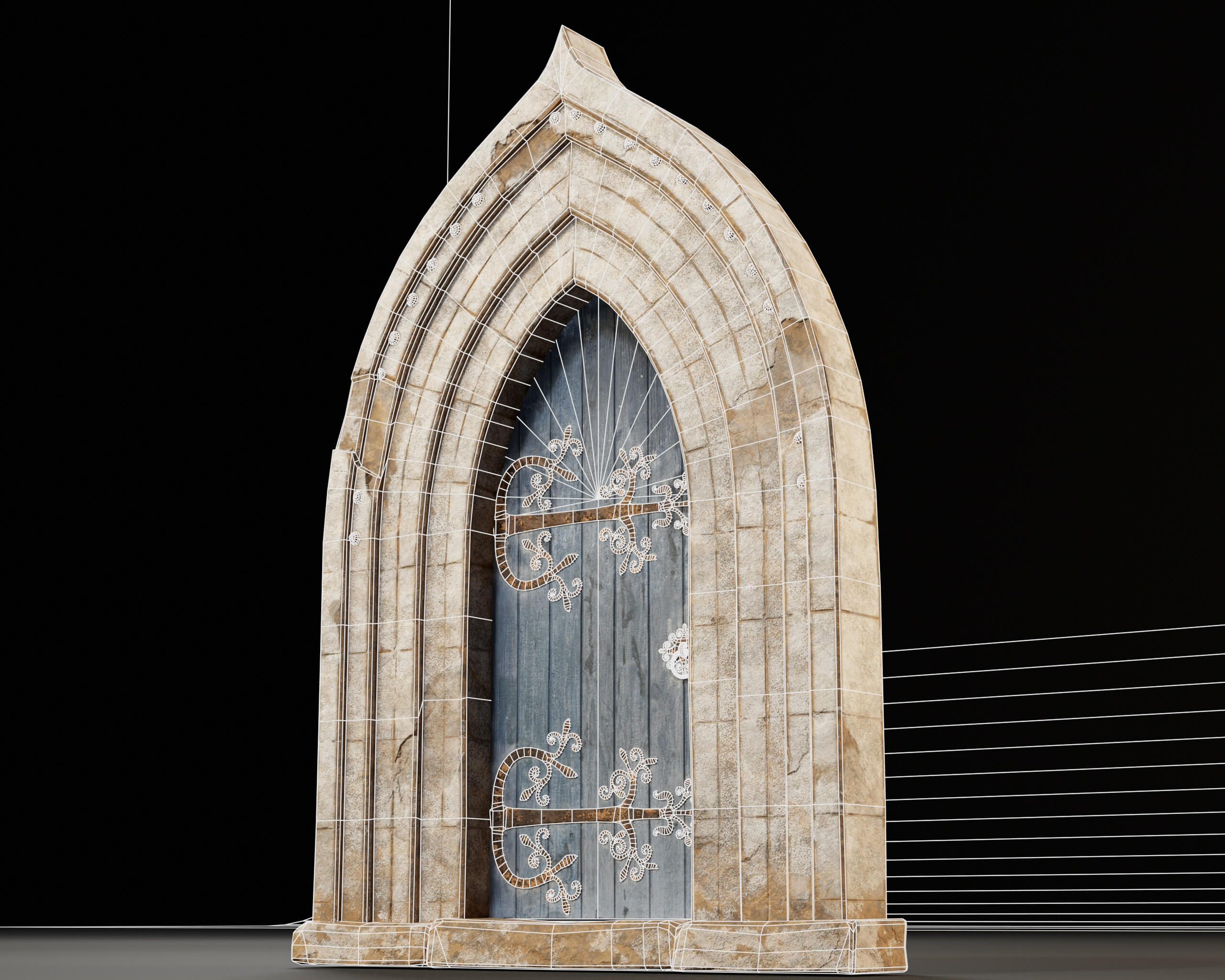 Medieval Church Door - 3D Model by clockworkcreations