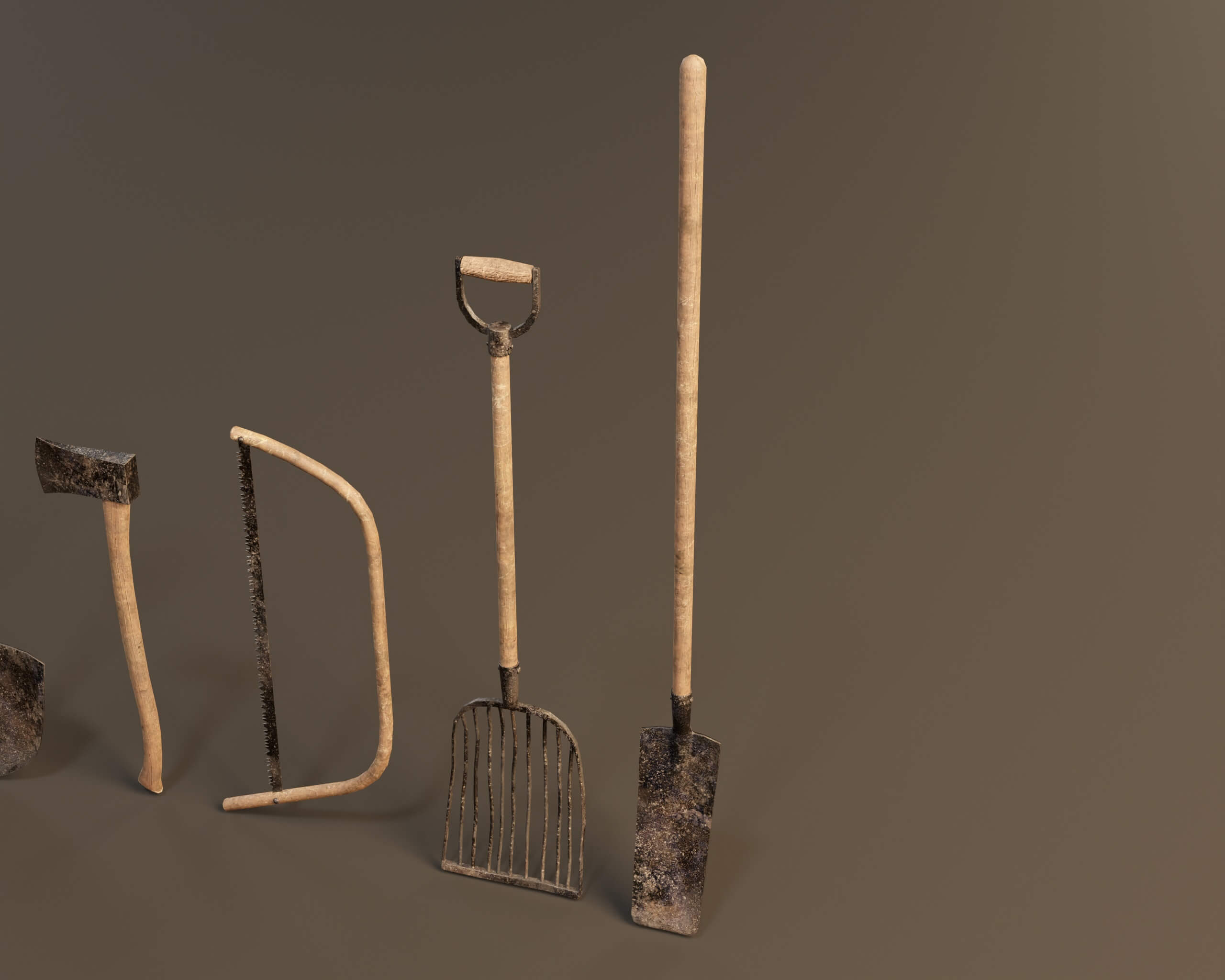 Medieval Farming Tools Set - 3D Model by clockworkcreations