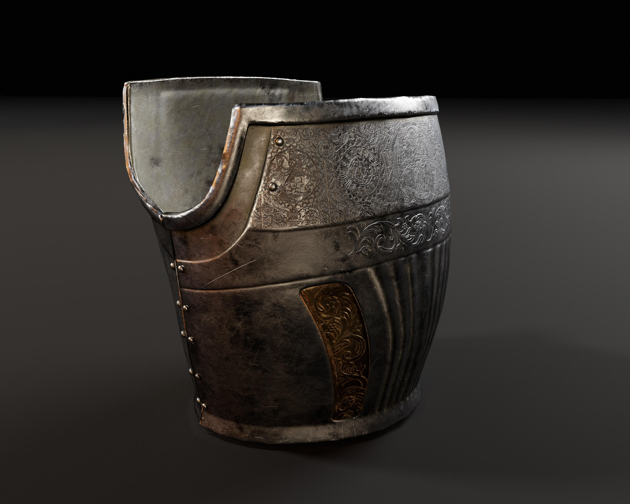 Medieval Female Armor - 3D Model by clockworkcreations