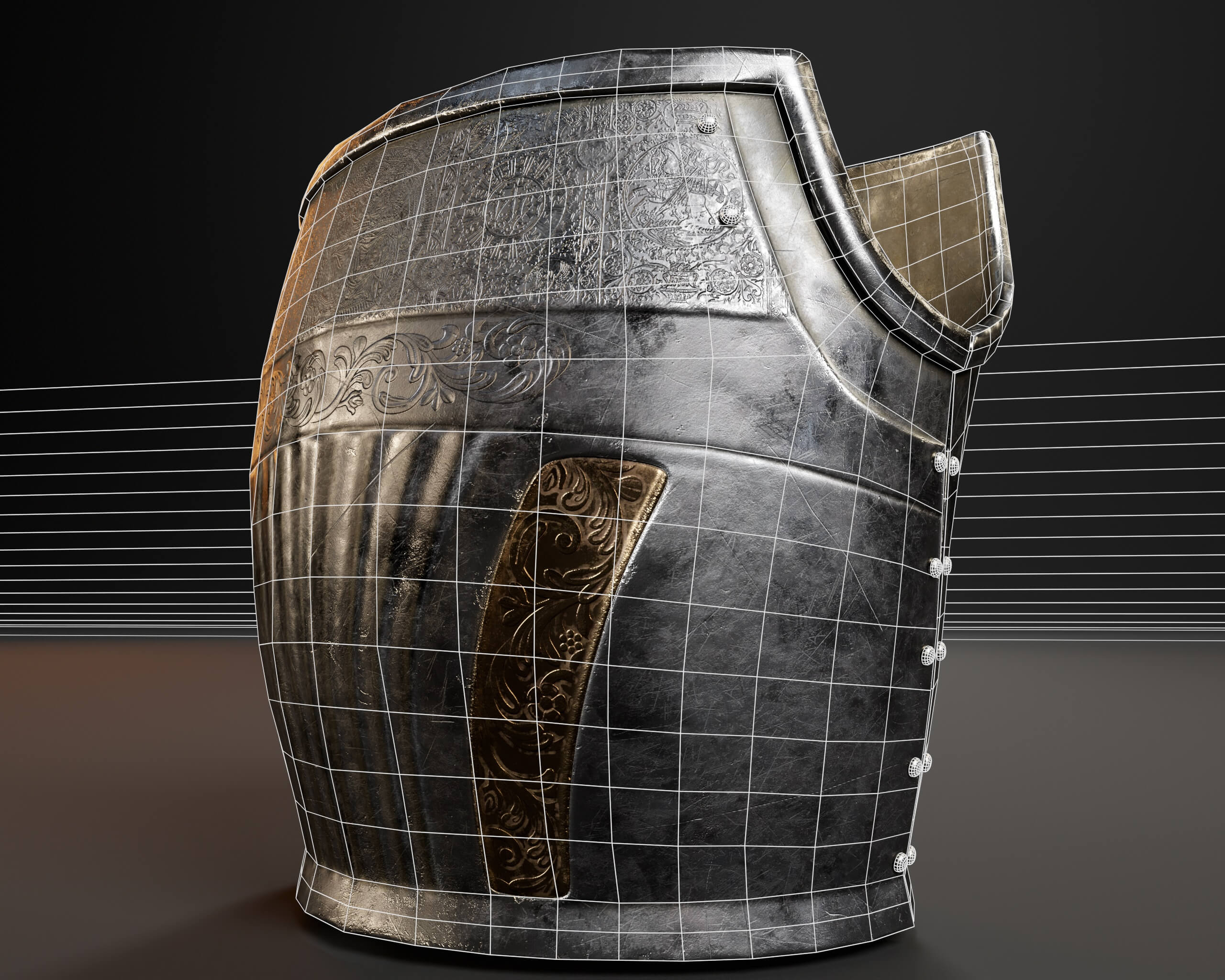 Medieval Female Armor - 3D Model by clockworkcreations