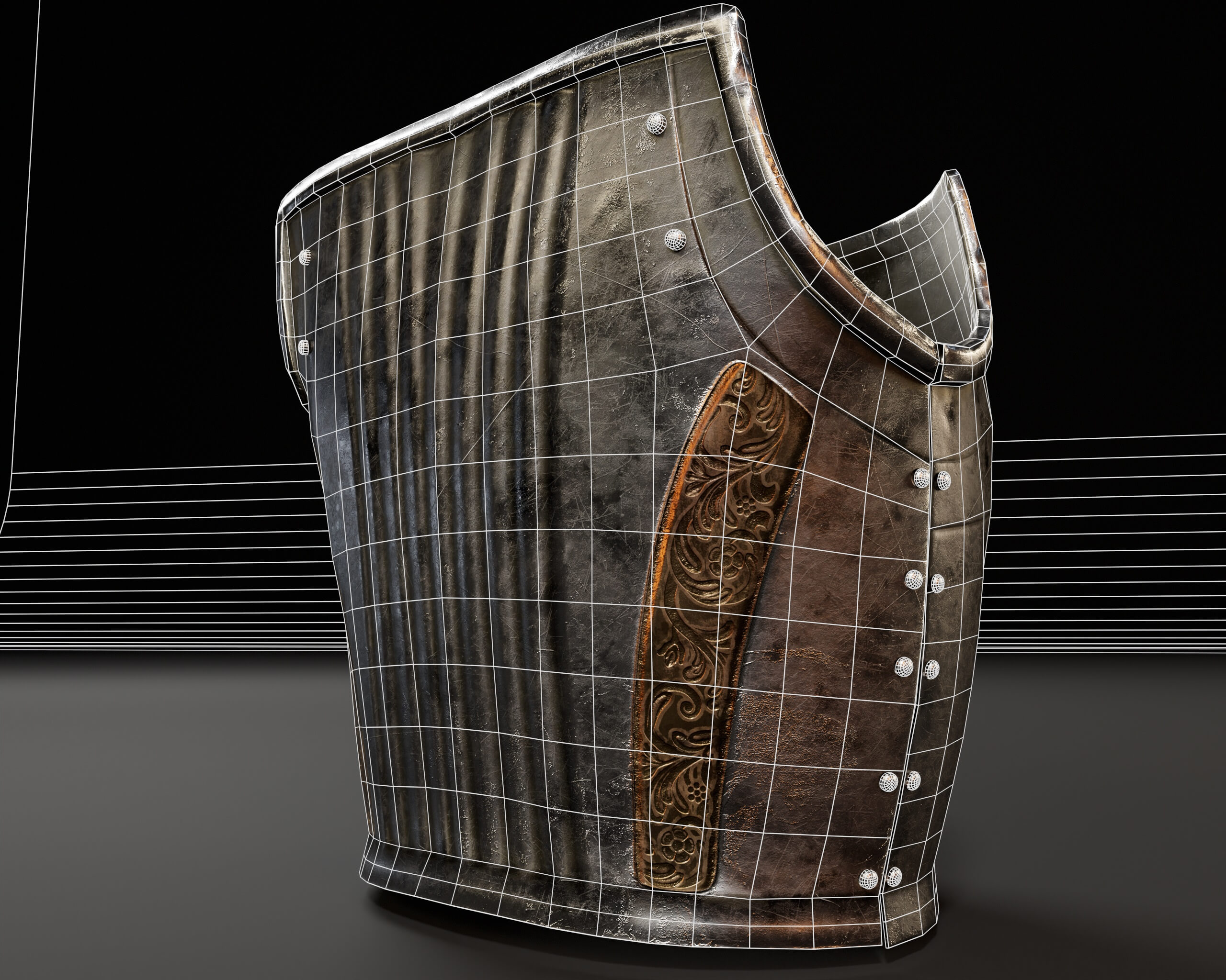 Medieval Female Armor - 3D Model by clockworkcreations