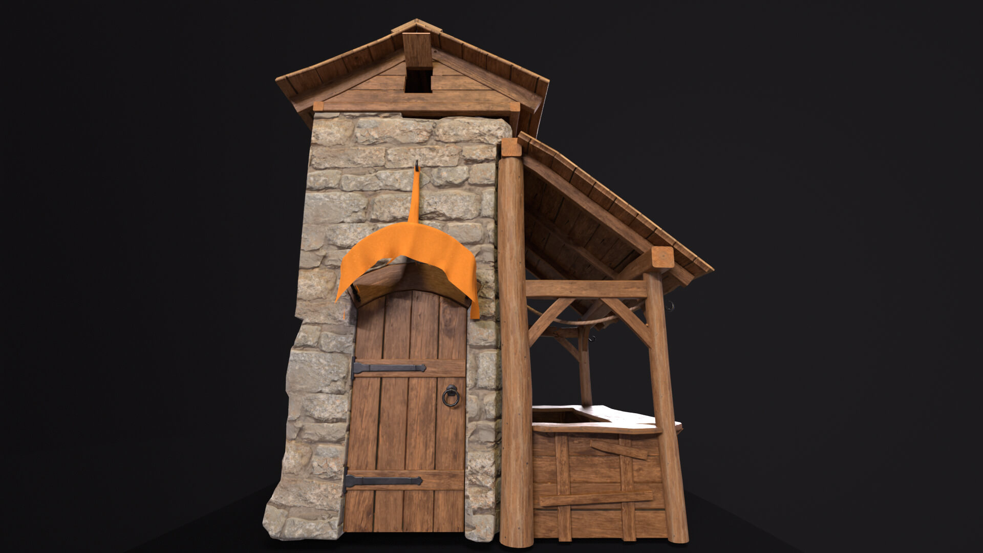 Medieval Market Stall - 3D Model by clockworkcreations