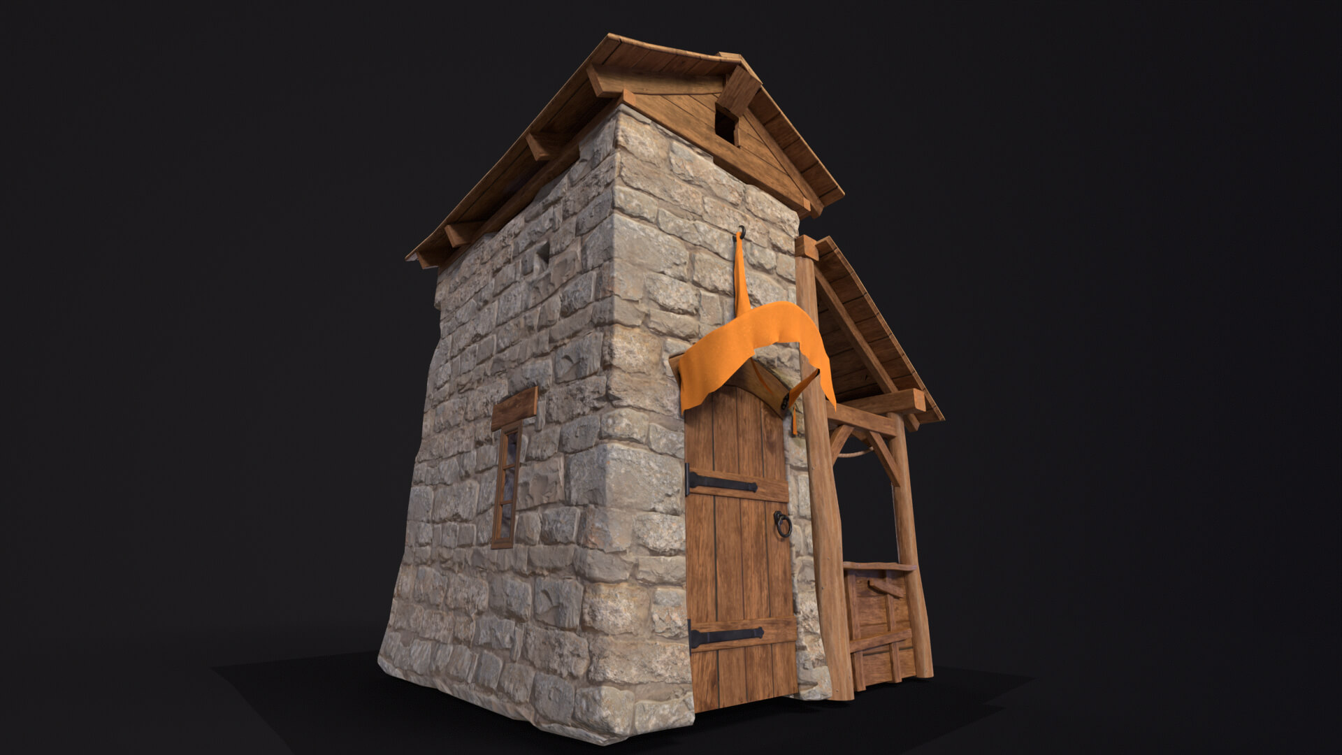 Medieval Market Stall - 3D Model by clockworkcreations