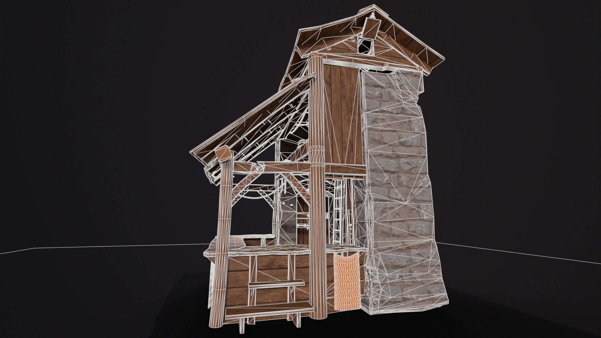 Medieval Market Stall - 3D Model by clockworkcreations