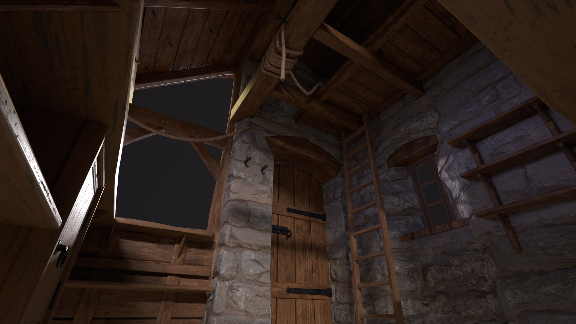 Medieval Market Stall - 3D Model by clockworkcreations