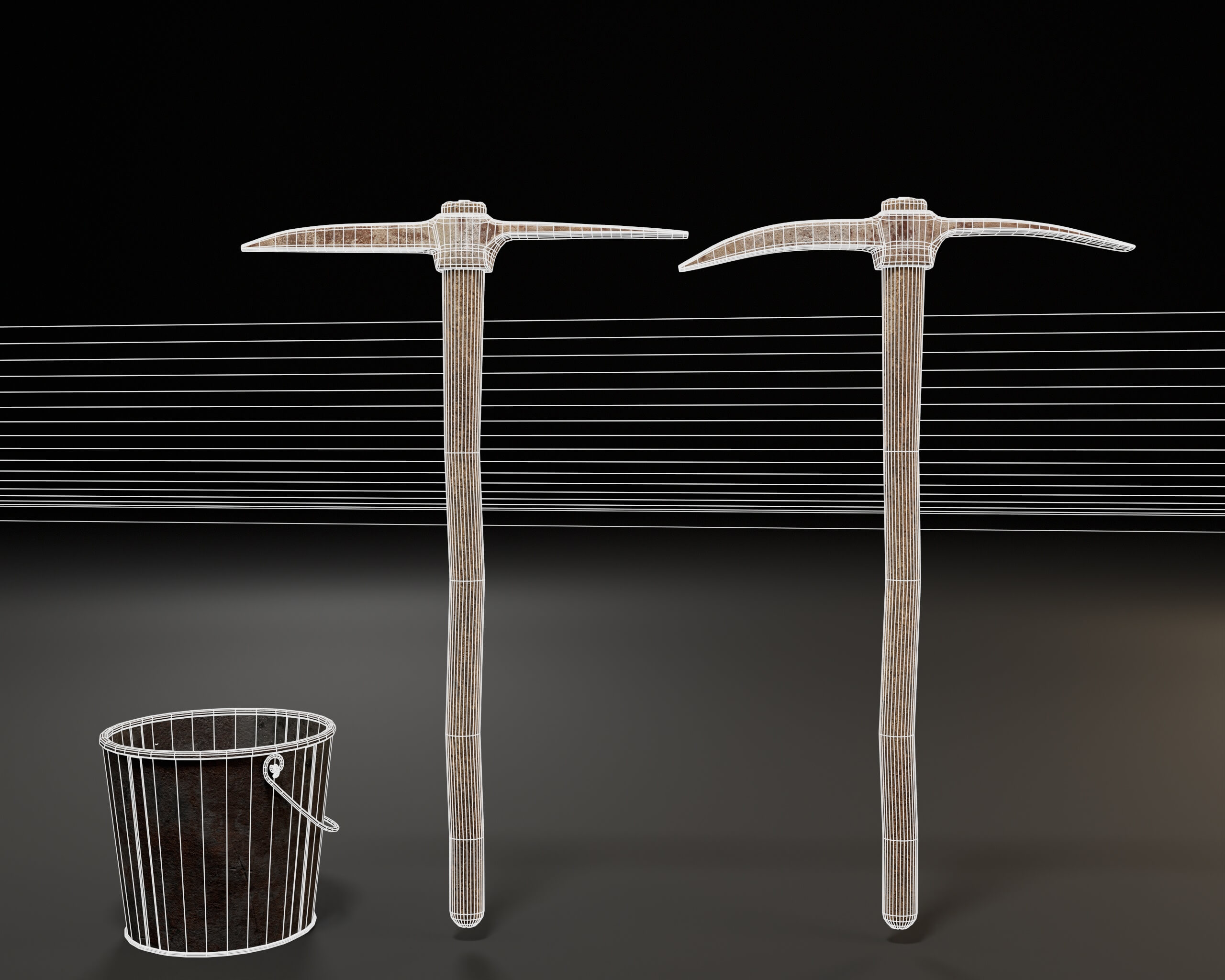 Medieval Mining Set 1 - 3D Model by clockworkcreations